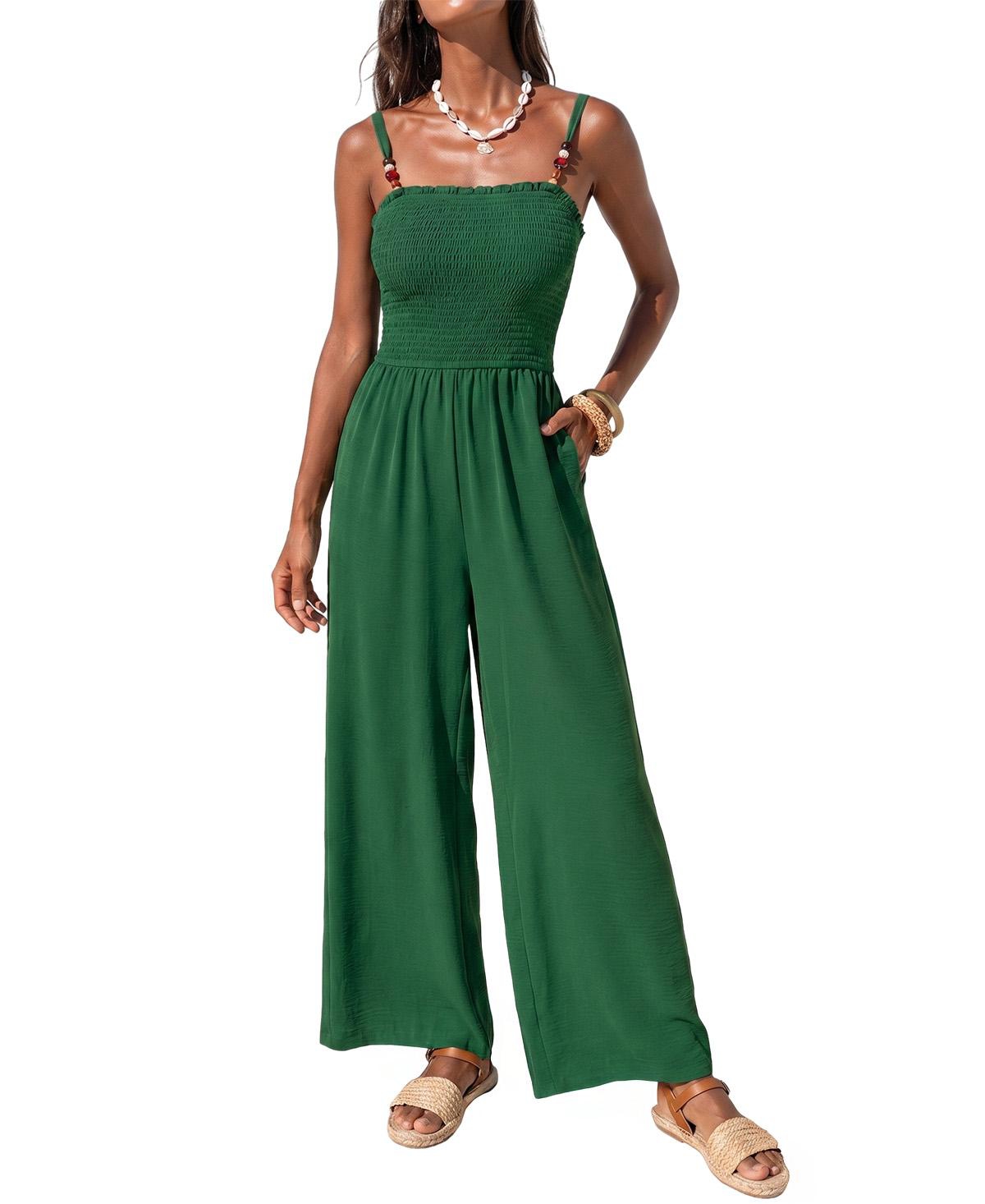 Click here for Cupshe Womens Wildflower Way Sleeveless Wide-Leg J... prices