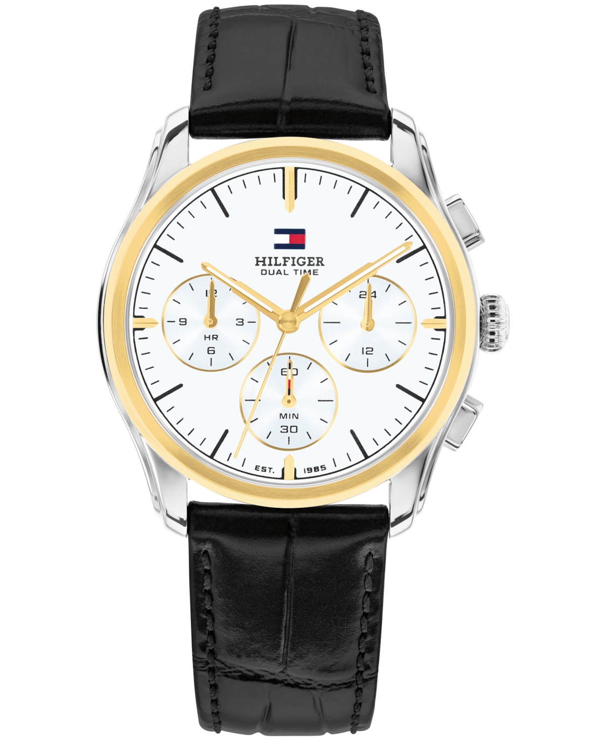 Click here for Tommy Hilfiger Mens Multi-Function Black Leather S... prices