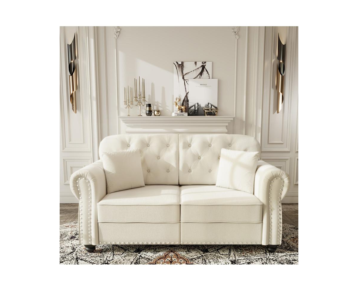 Click here for Rainsken 63 Mid-Century Velvet Sofa  Button Tufted... prices