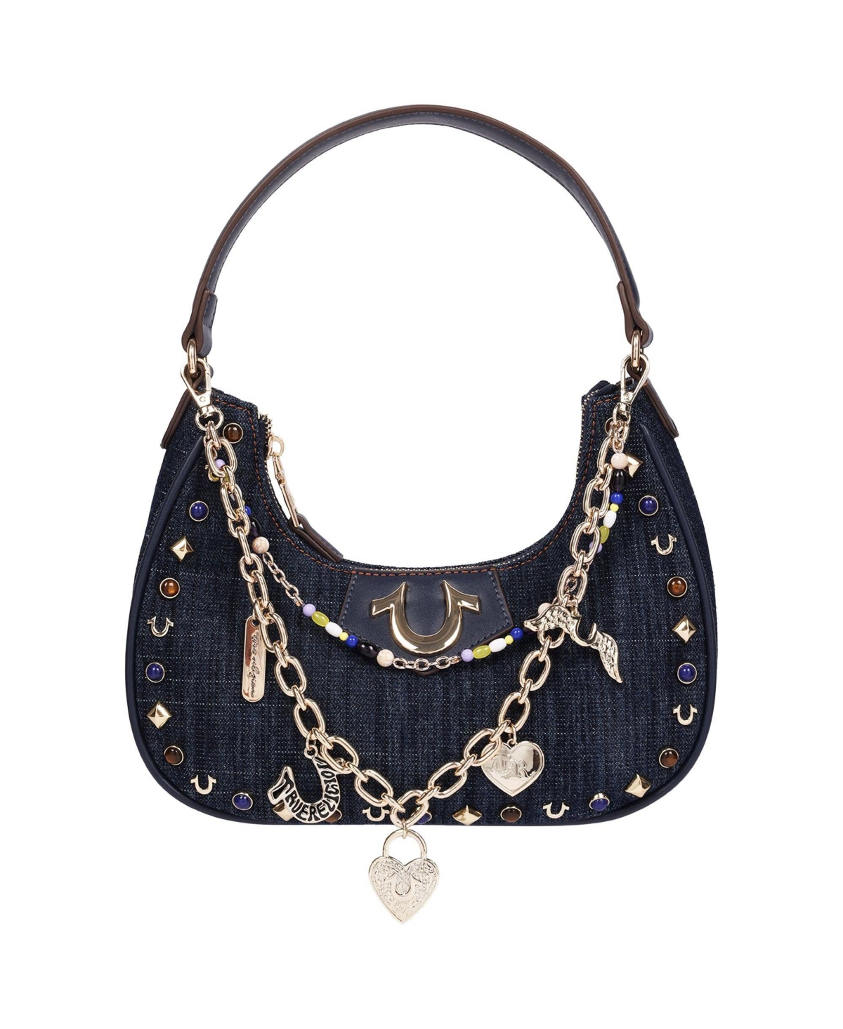 Click here for True Religion Womens Studded Denim Shoulder Bag wi... prices