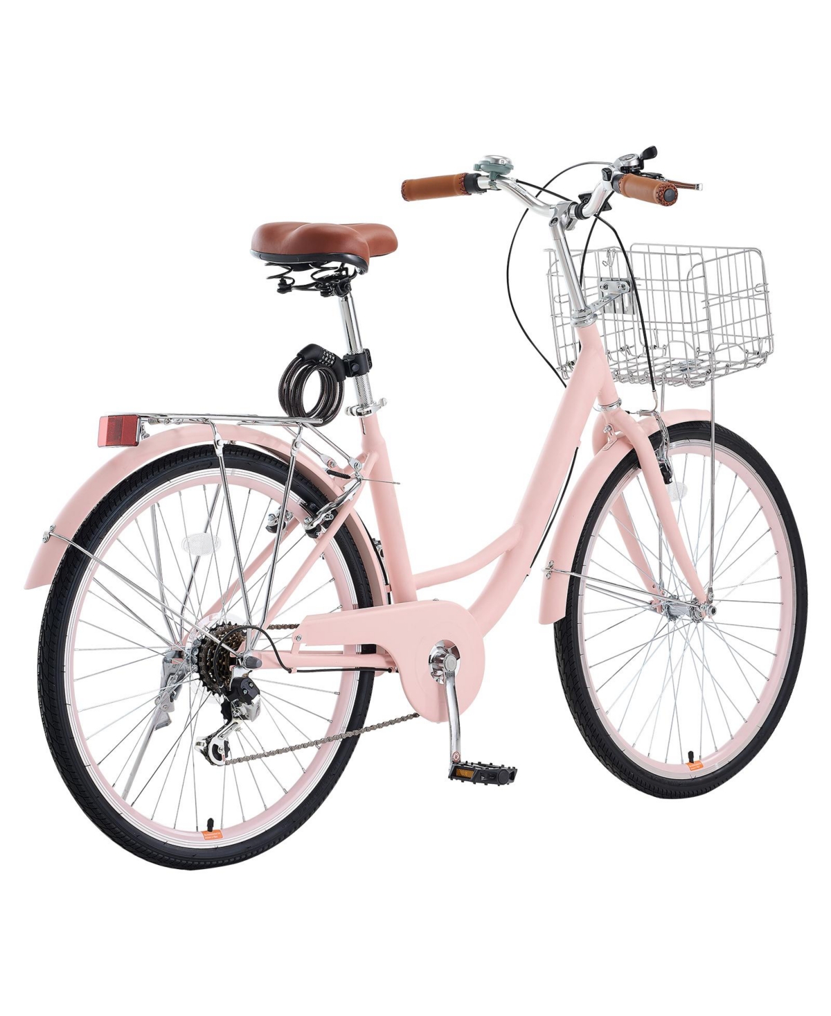 Click here for Sevorley 26 inch Pink Beach Cruiser Bike  7-Speed... prices