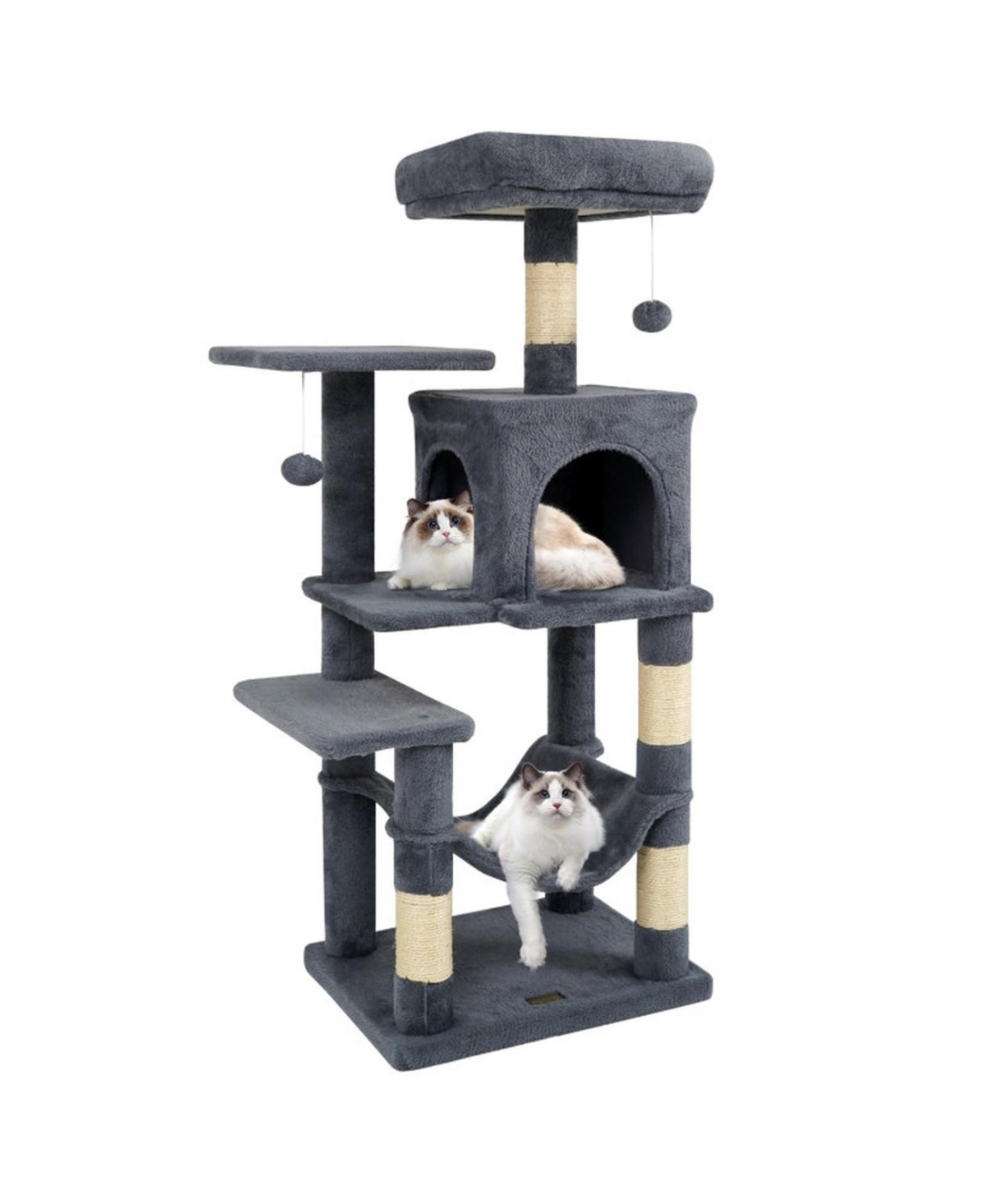 Click here for Hongge 44 Inch Multi-Level Cat Tower with 2-Door C... prices