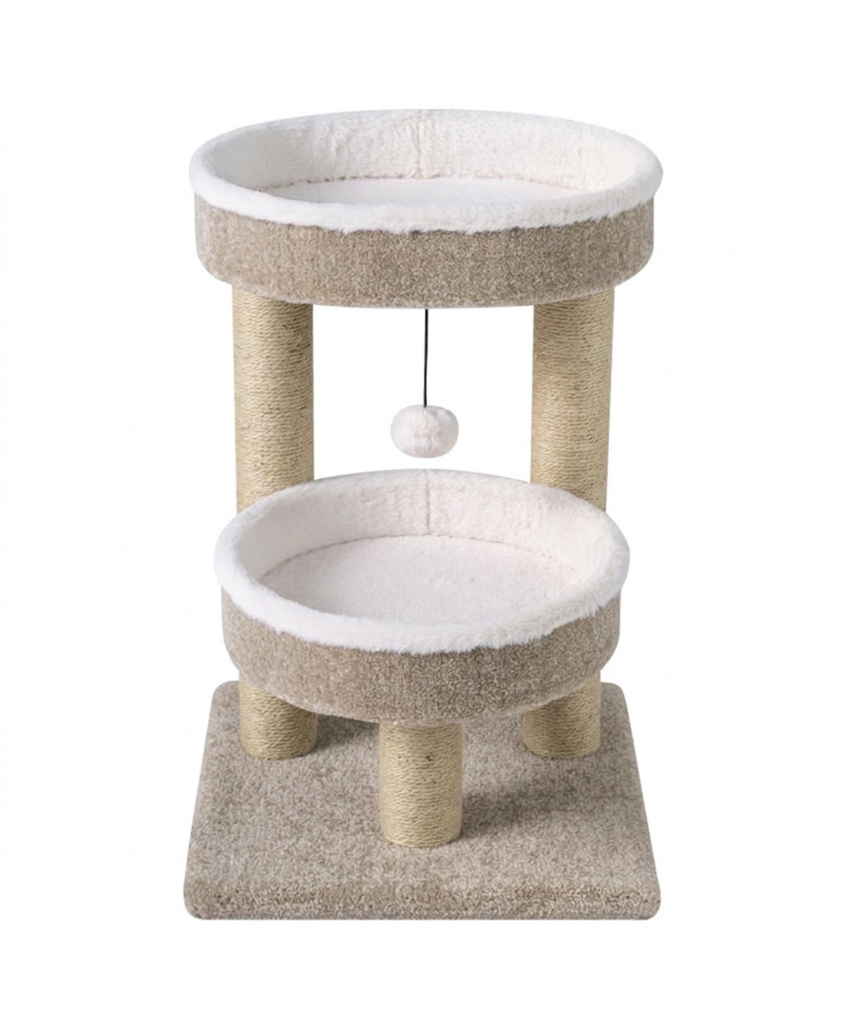 Click here for Hongge 24 Inch Cat Tower with 2 Plush Perches Jute... prices