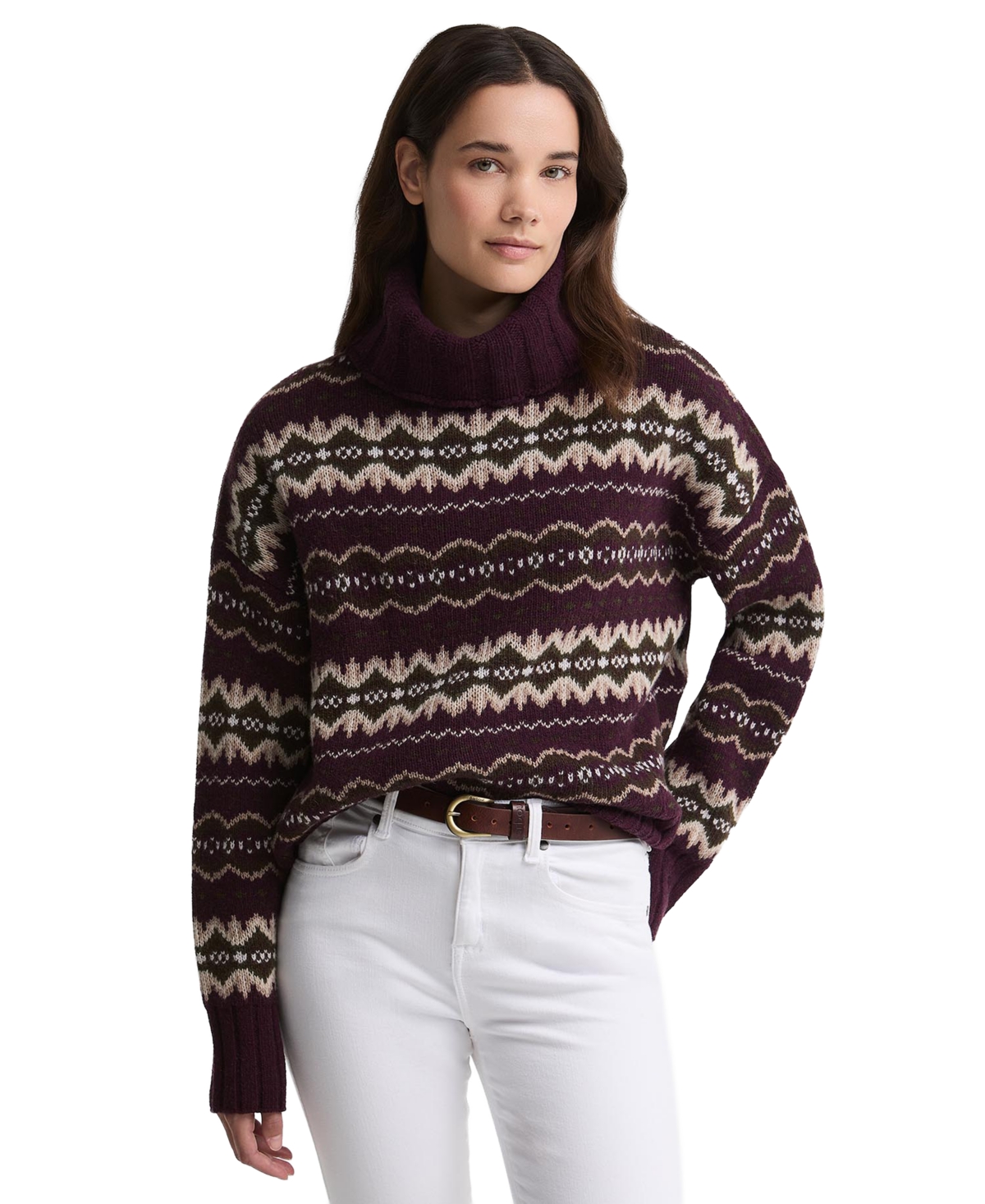 Click here for Barbour Womens Helen Fair Isle Turtleneck Sweater... prices