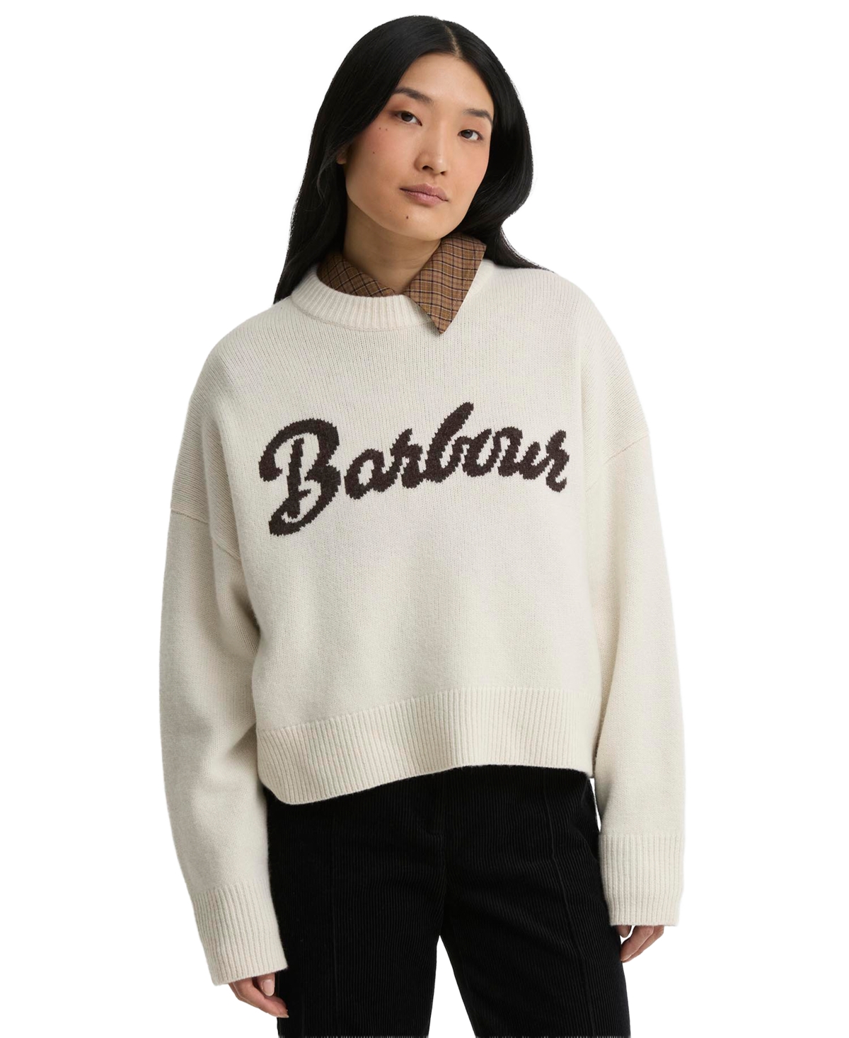Click here for Barbour Womens Ivybridge Crewneck Sweater - Ecru prices