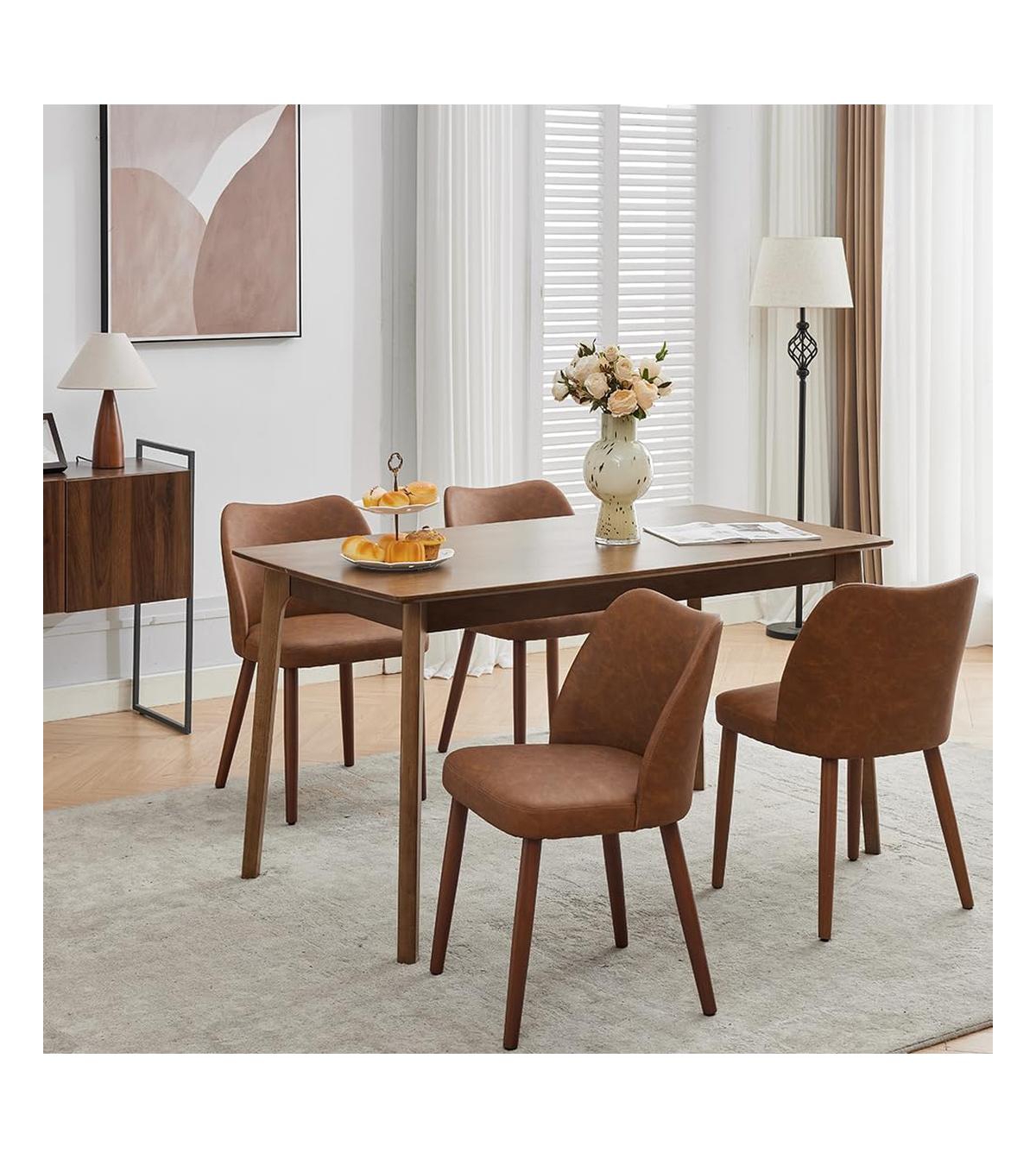 Click here for homfan 4 Set of Upholstered Dining Chairs  Thick C... prices