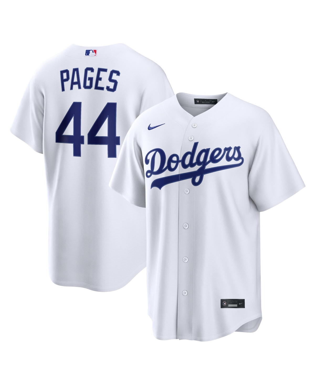 Click here for Nike Mens Andy Pages White Los Angeles Dodgers Hom... prices
