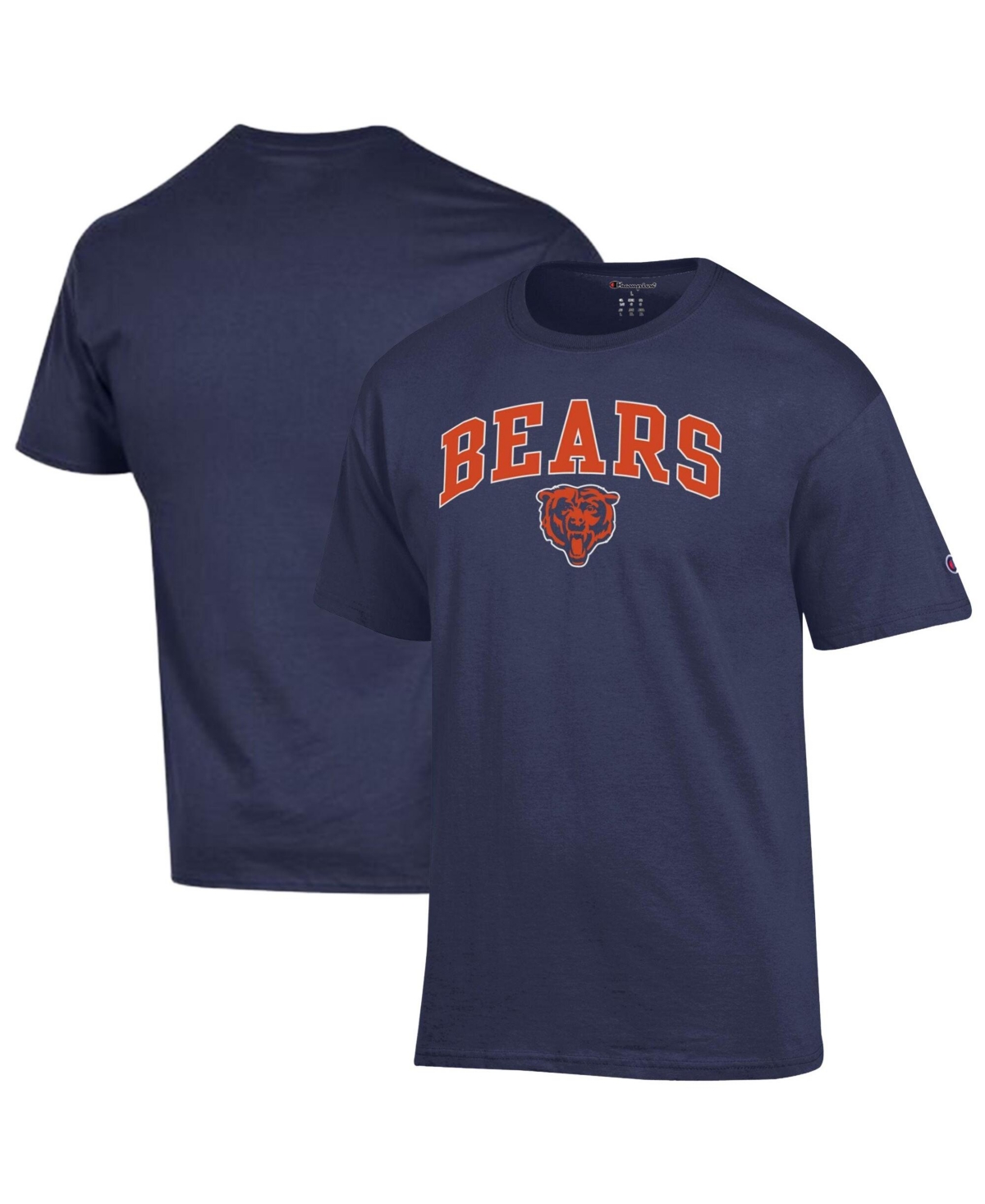 Click here for Champion Mens Navy Chicago Bears Arch Over Logo T-... prices