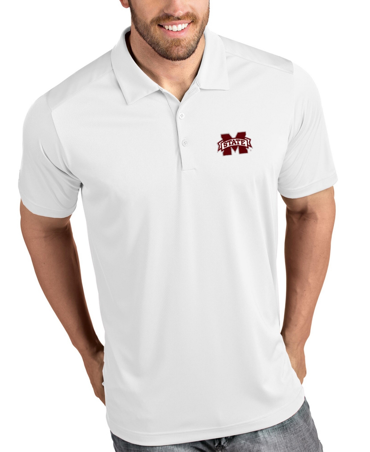 Click here for Antigua Mississippi State Bulldogs Tribute Polo Sh... prices
