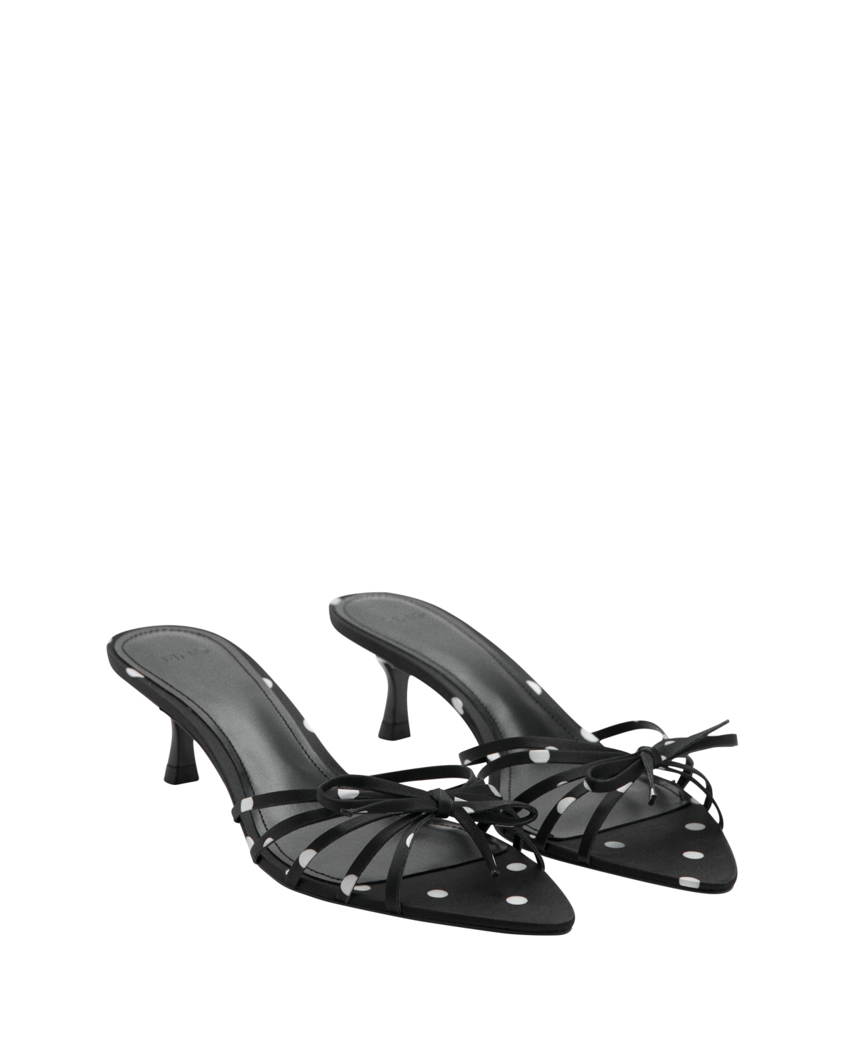 Click here for Mango Womens Bow Detail Heeled Sandals - Black prices