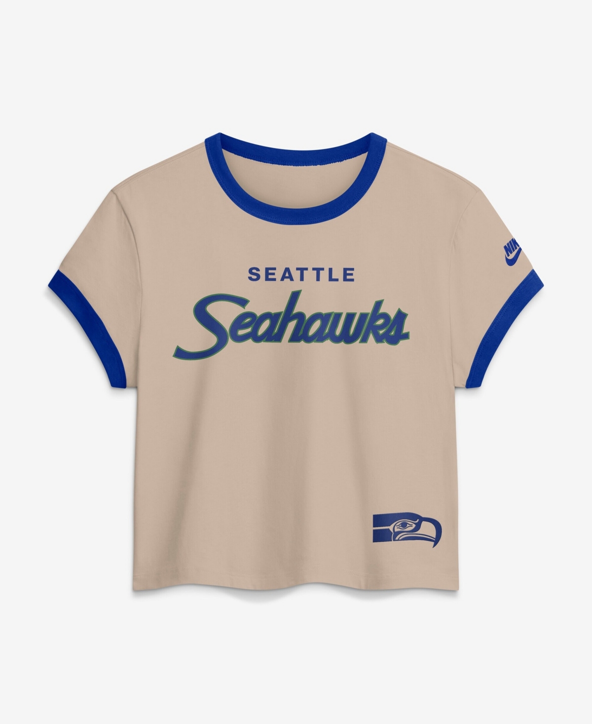 Click here for Nike Womens Beige Seattle Seahawks Rewind Ringer M... prices