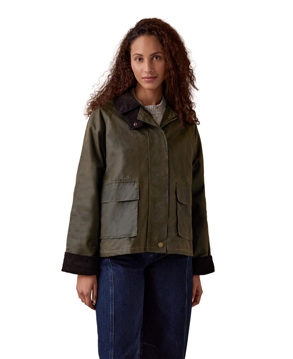 Click here for Celtic & Co. Womens Wax Barn Jacket - Olive prices