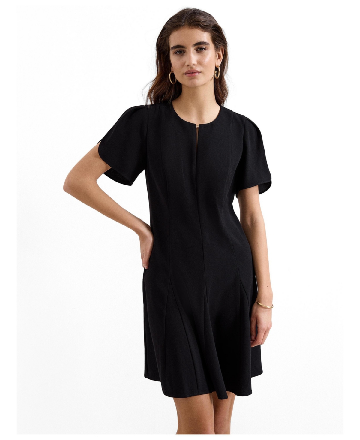 Click here for Phase Eight Womens Elia Fit-Flare Mini Dress - Bla... prices