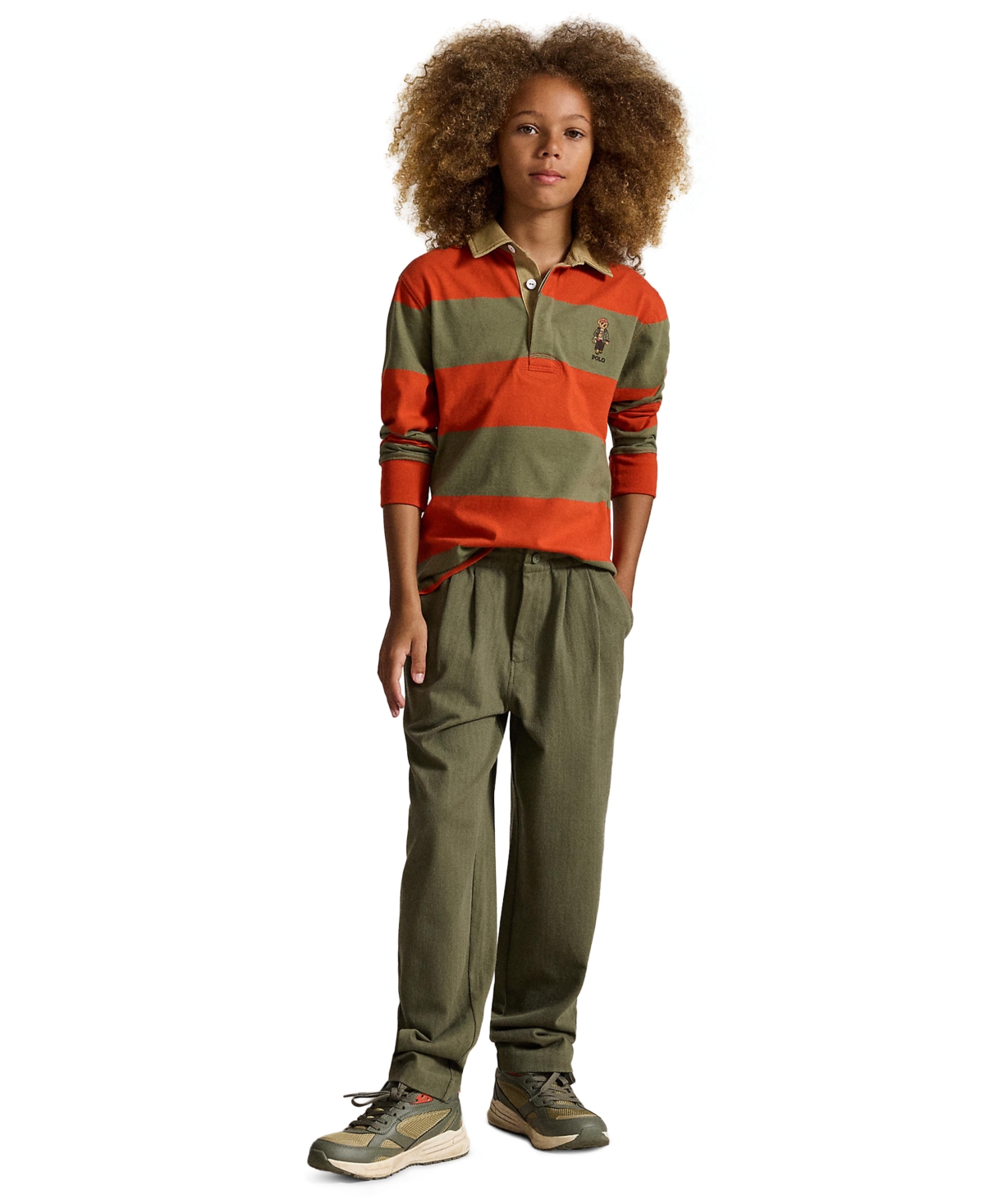 Click here for Polo Ralph Lauren Boys 8-20 Polo Bear Rugby Polo S... prices