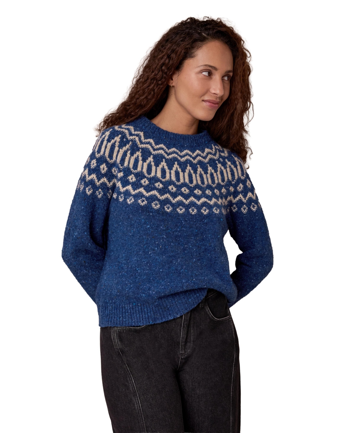 Click here for Celtic & Co. Womens Donegal Two Tone Fair Isle Swe... prices