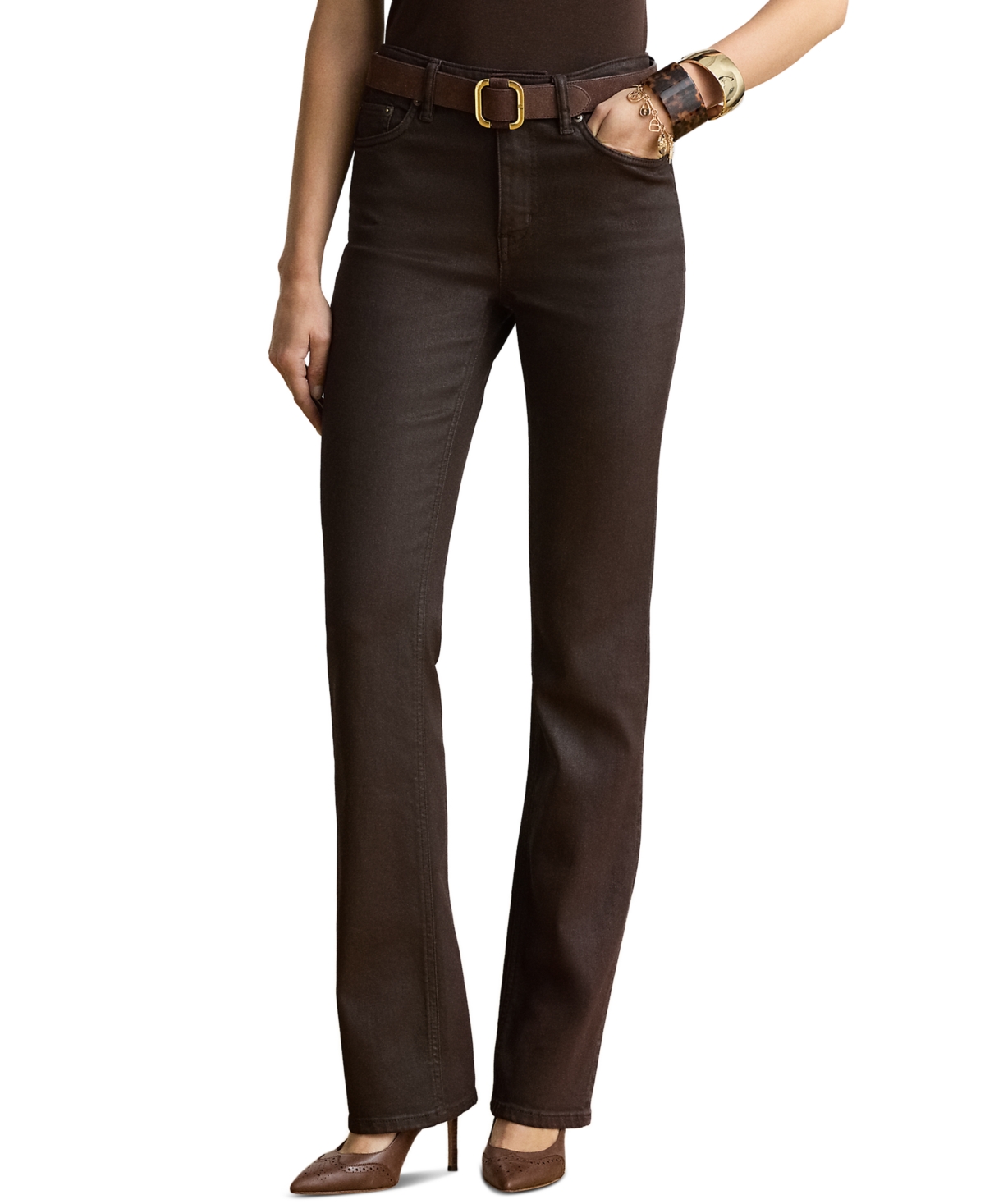 Click here for Lauren Ralph Lauren Petite Stretch High-Rise Coate... prices