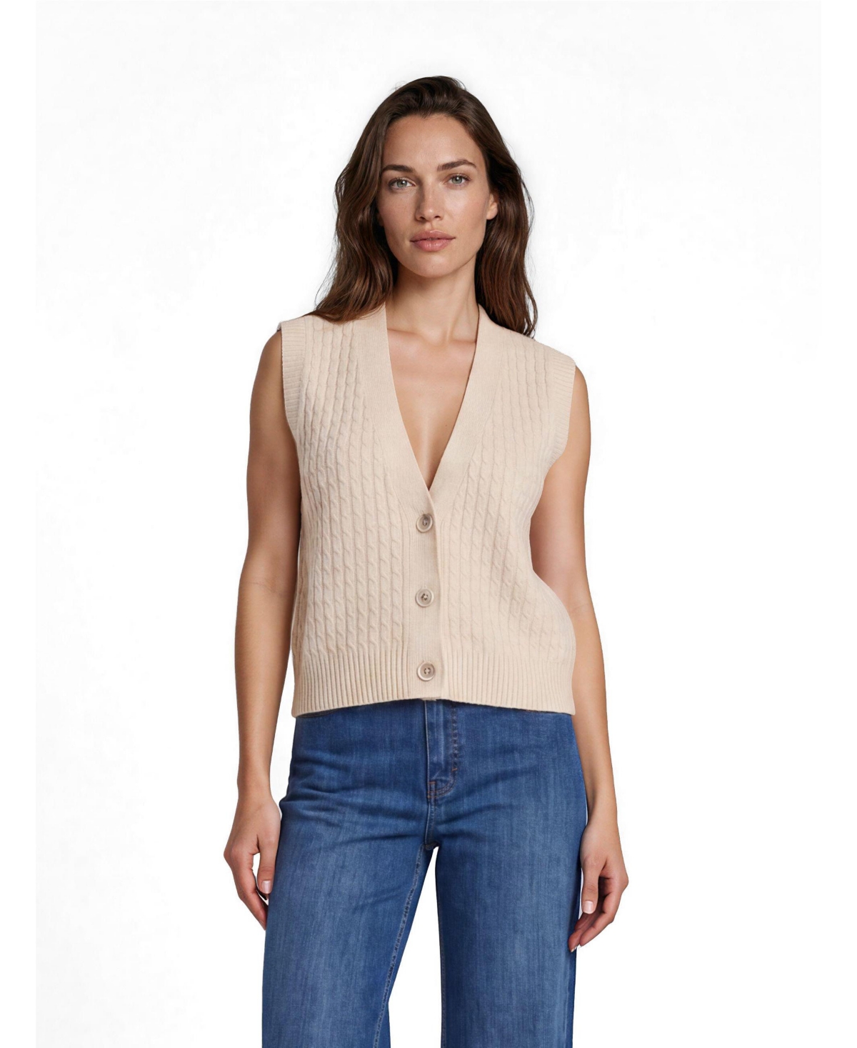 Click here for Masai Copenhagen Womens MaLaney Cable-Knit V-Neck... prices