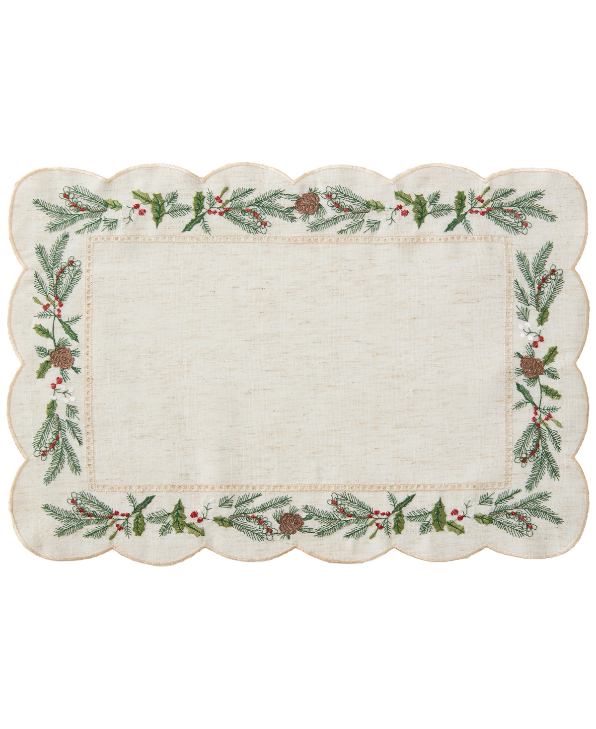 Click here for Elrene Rustic Winter Botanical Embroidered Placema... prices