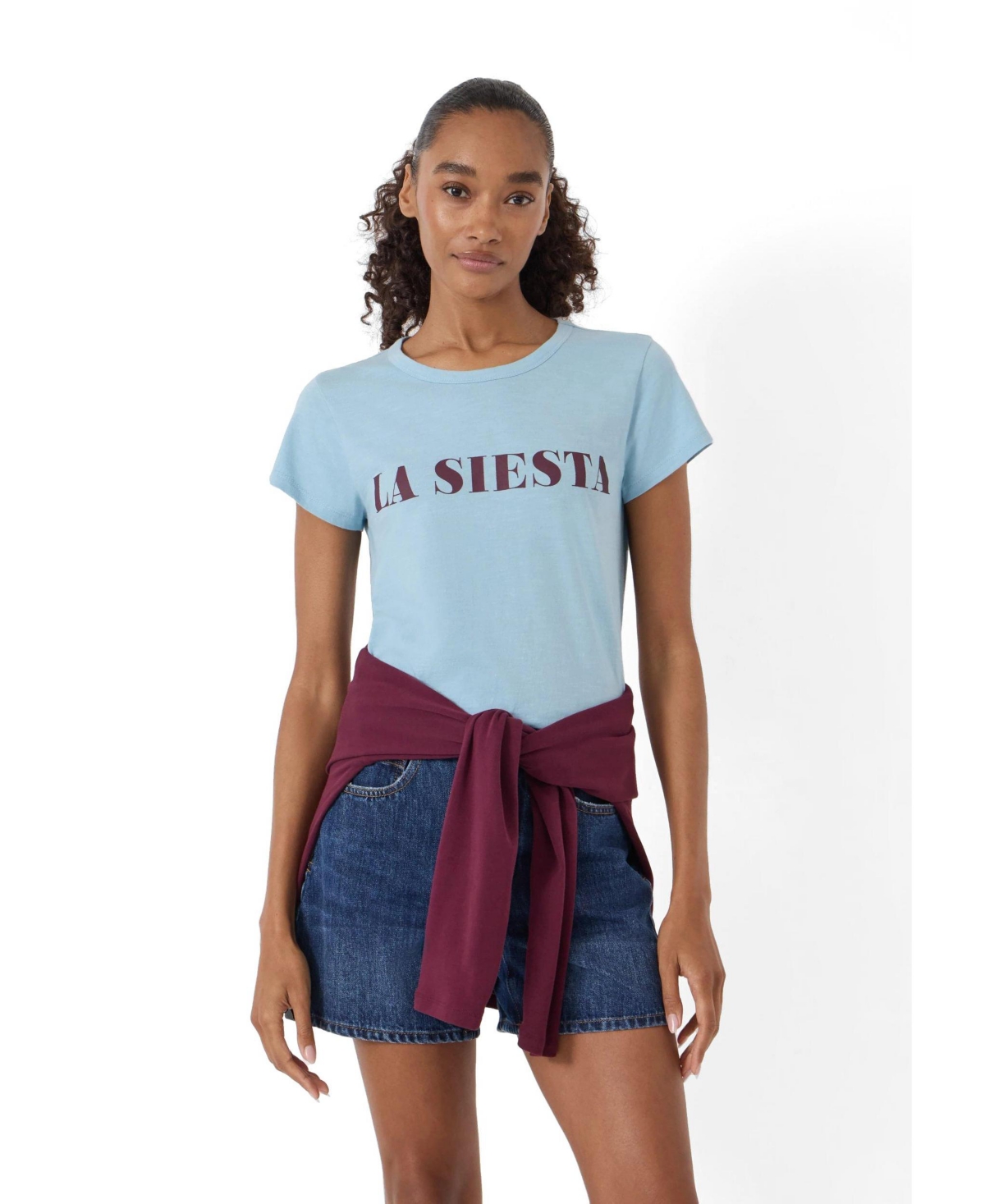 Click here for Hush Womens La Siesta Graphic Slub T-shirt - Caban... prices