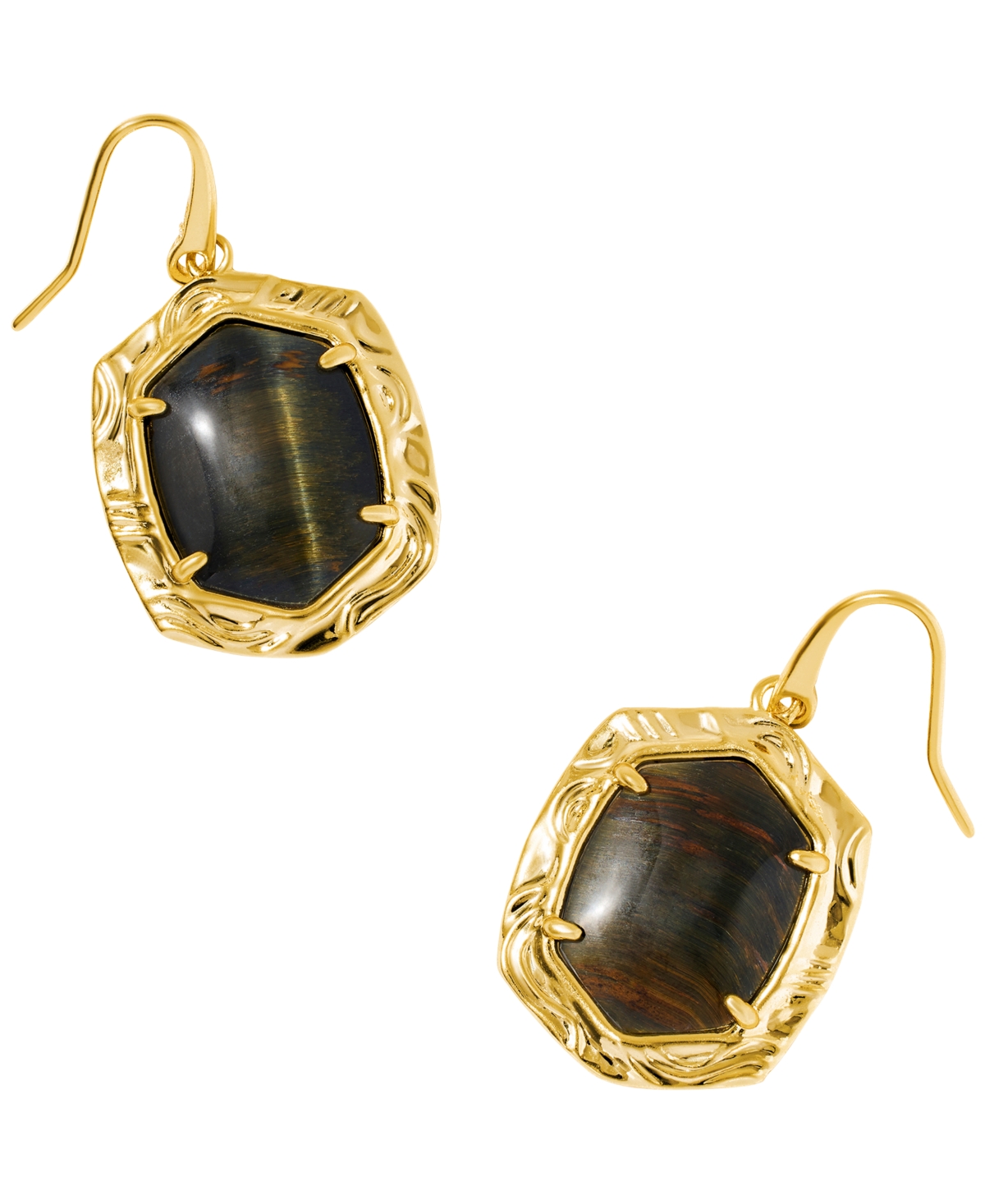 Click here for Kendra Scott Tiger Eye Striped Daphne Drop Earring... prices
