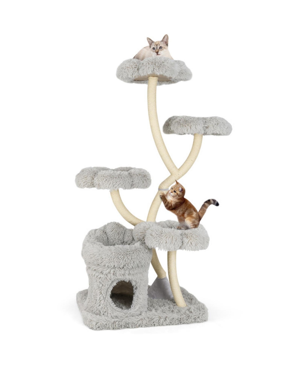 Click here for Hongge Freestanding Cat Tower with Four Flower-Sha... prices