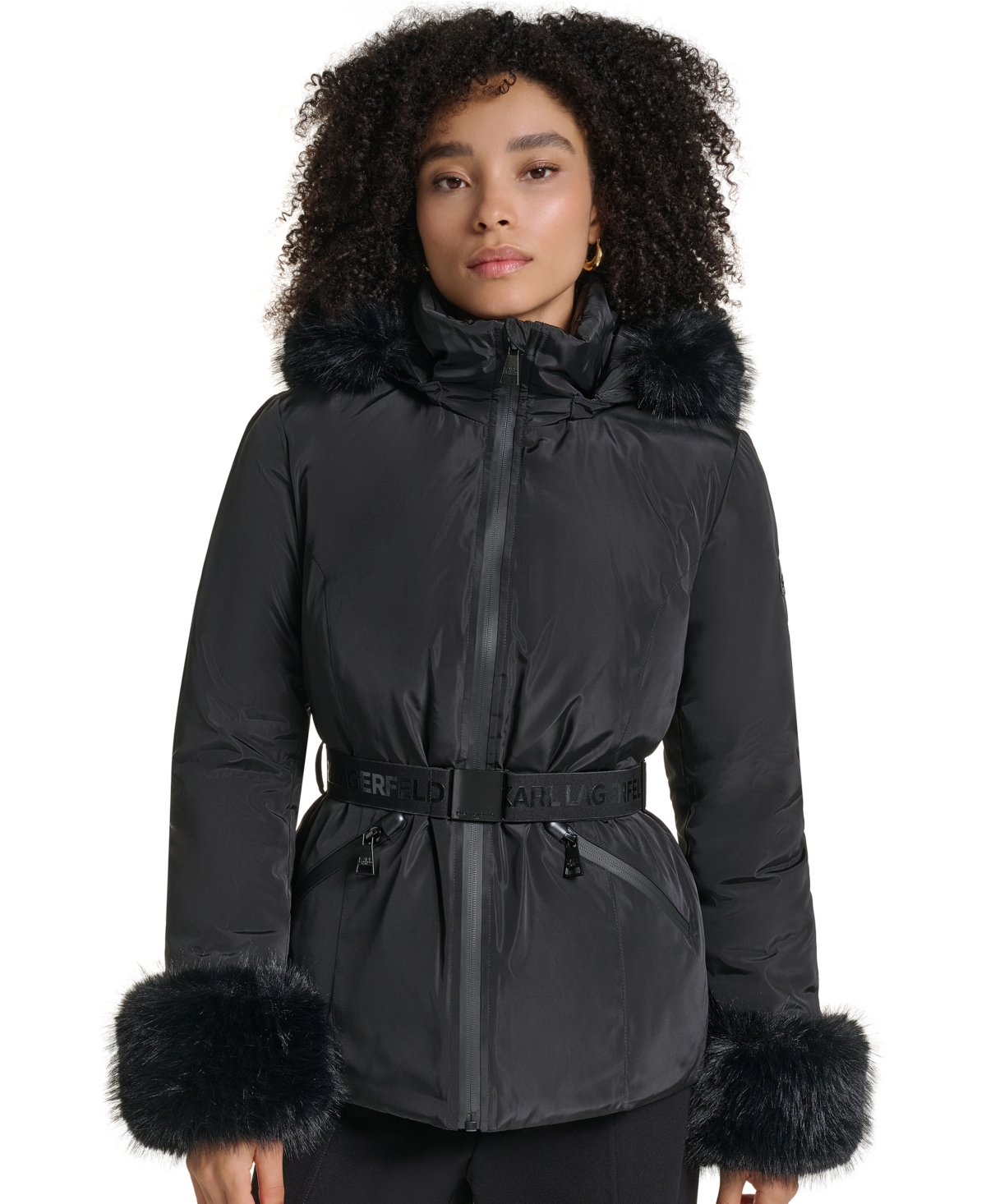 Click here for Karl Lagerfeld Paris Womens Faux-Fur Trim Cuff and... prices