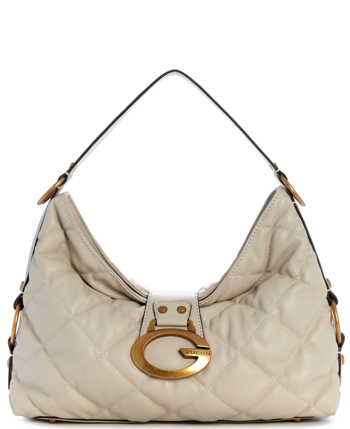 Click here for Guess Camden Large Shoulder Handbag - Bone prices