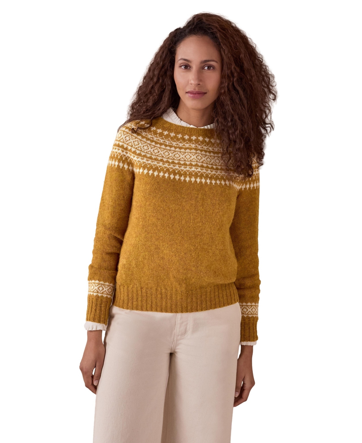 Click here for Celtic & Co. Womens Highlands Fair Isle Slim-fit C... prices