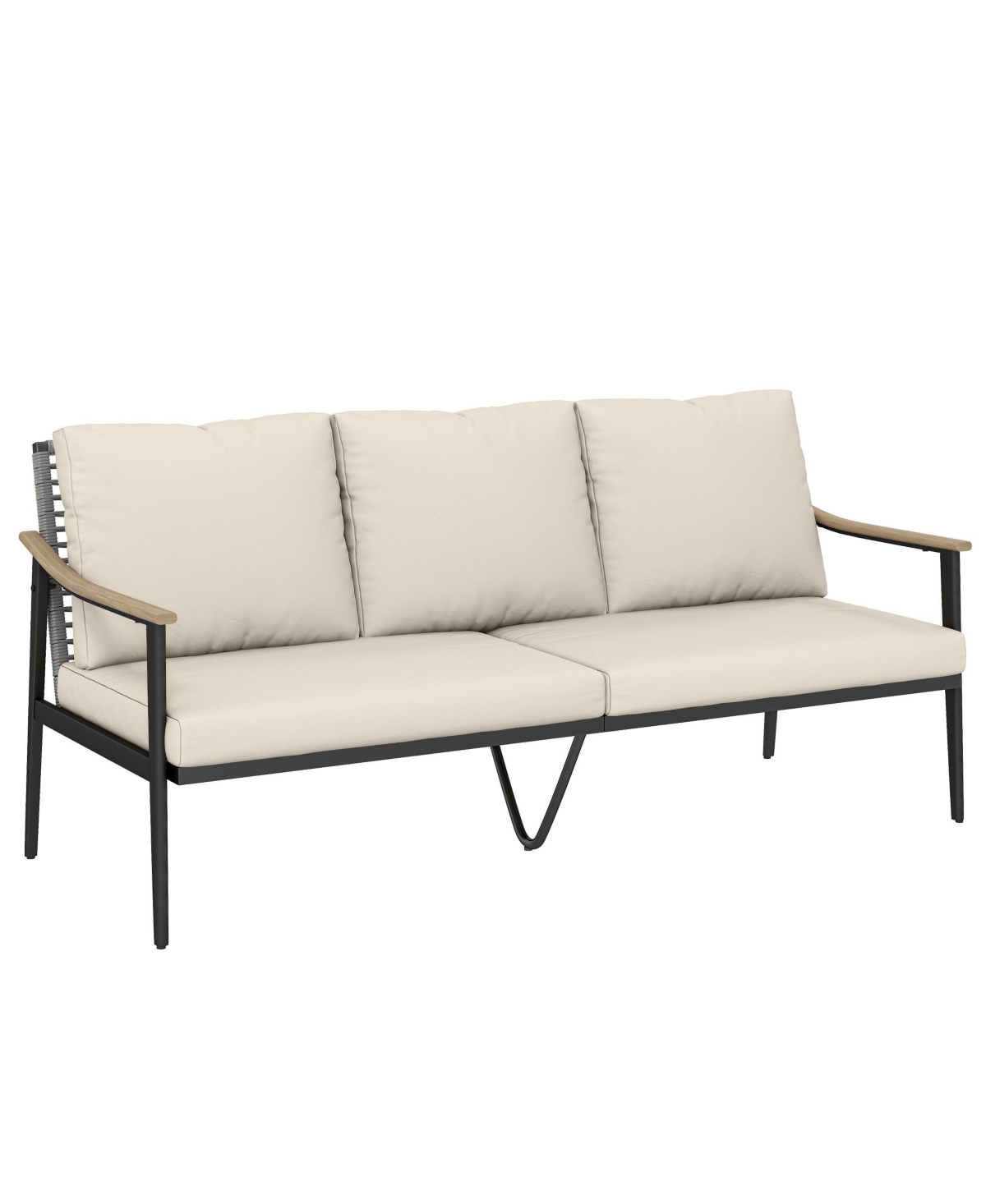 Click here for Outsunny 3 Seater Outdoor Couch Patio Sofa with Cu... prices