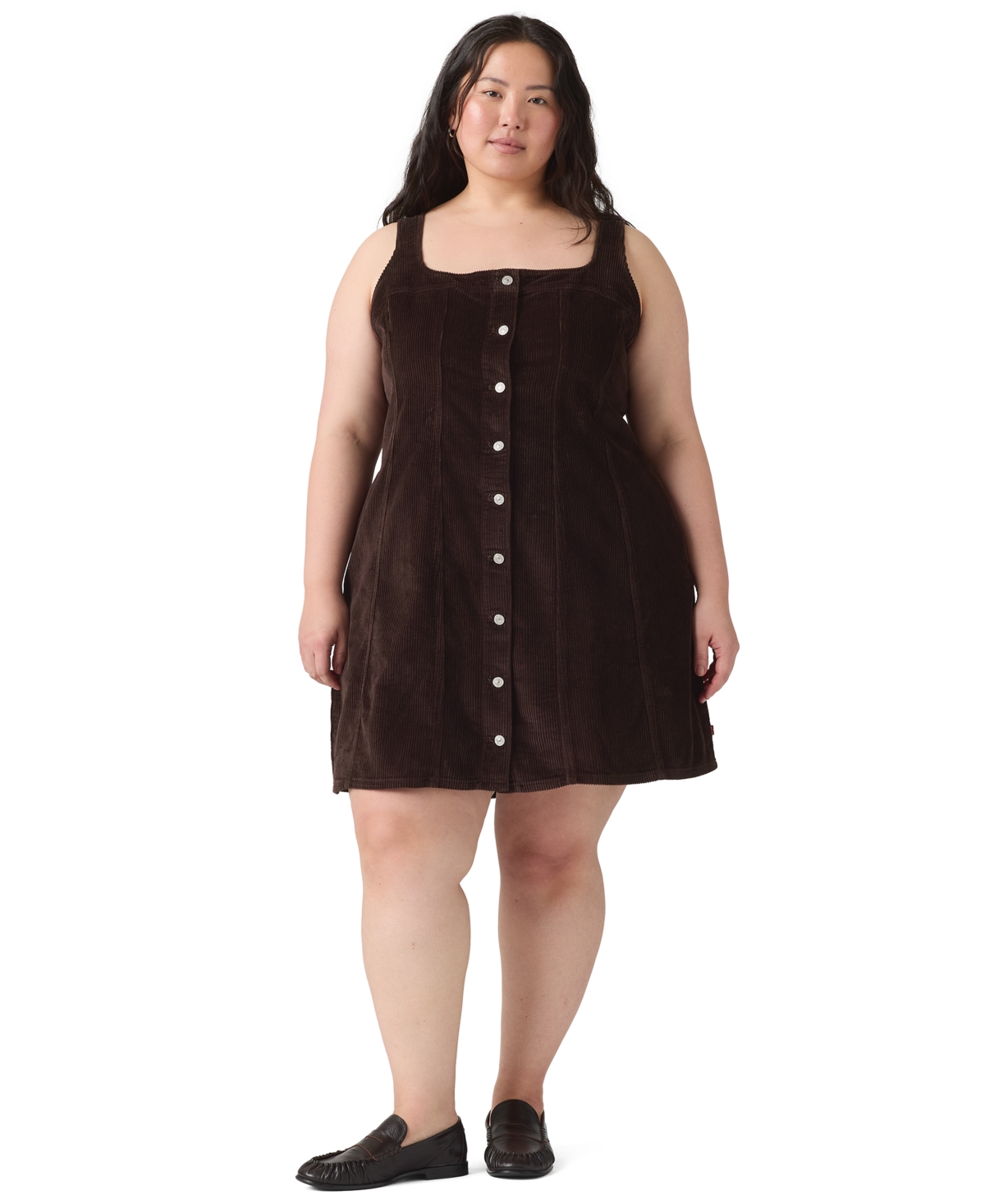 Click here for Levis Plus Size Audra Square-Neck Corduroy A-Line... prices