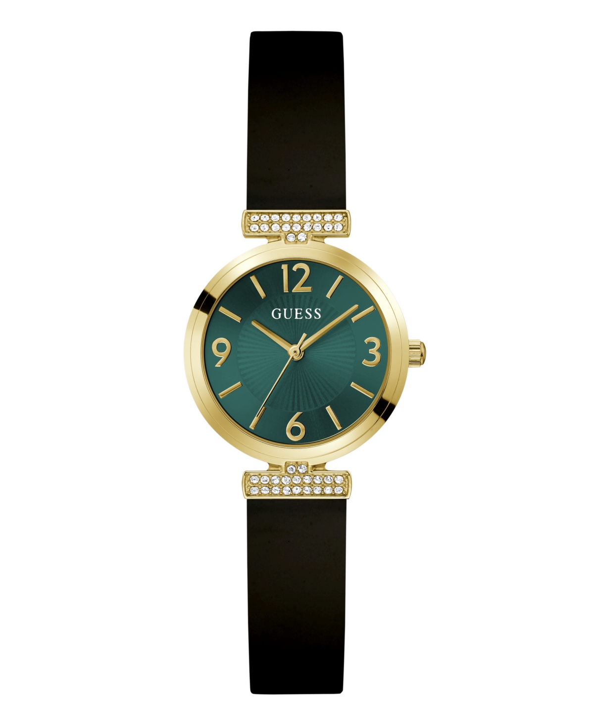 Click here for Guess Womens Quartz Black Silicone Watch 28mm - Bl... prices
