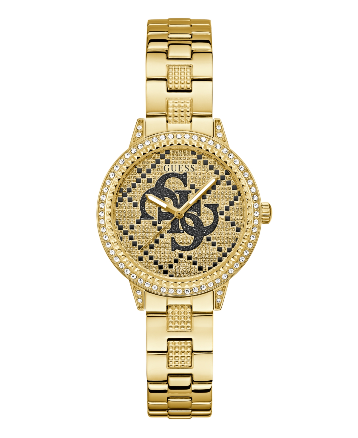 Click here for Guess Womens Quartz Gold-Tone Stainless Steel Watc... prices