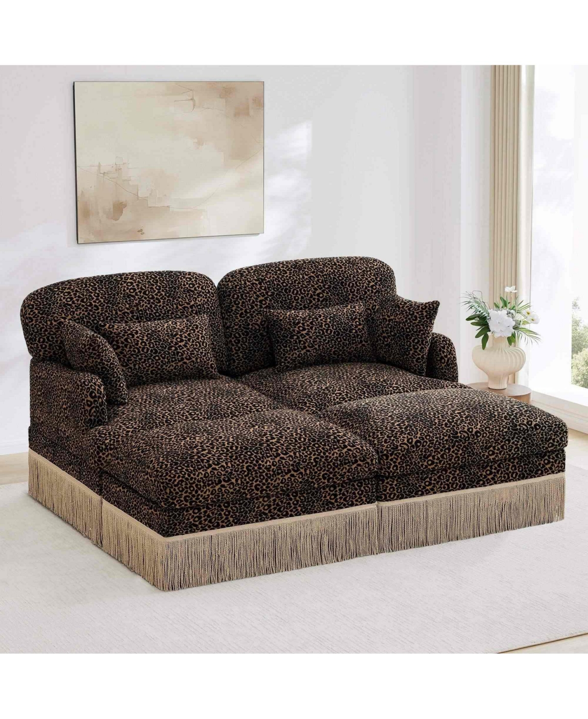 Click here for Maison Boucle Modular Deep Seat Loveseat Sofa With... prices