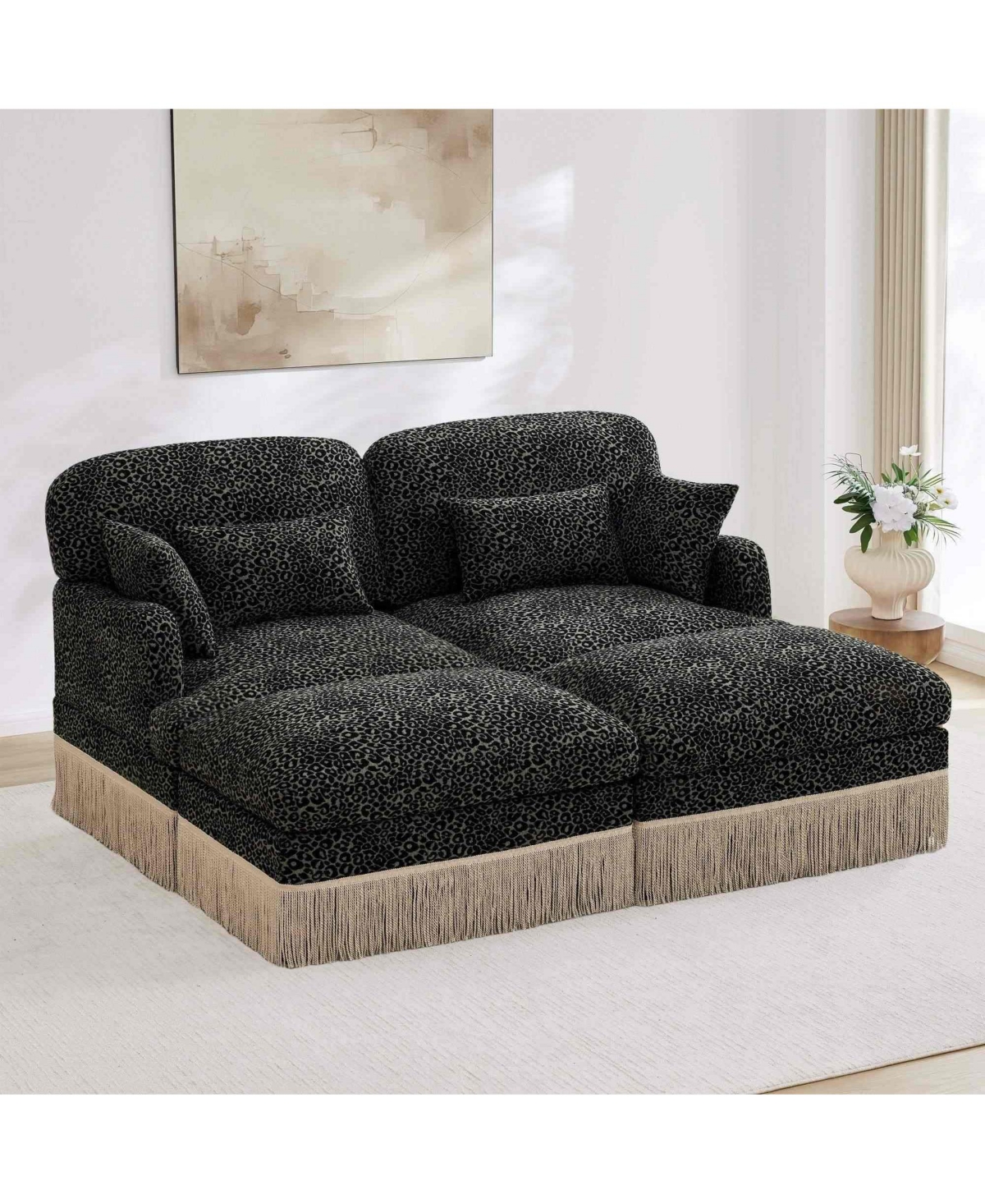 Click here for Maison Boucle Modular Deep Seat Loveseat Sofa With... prices