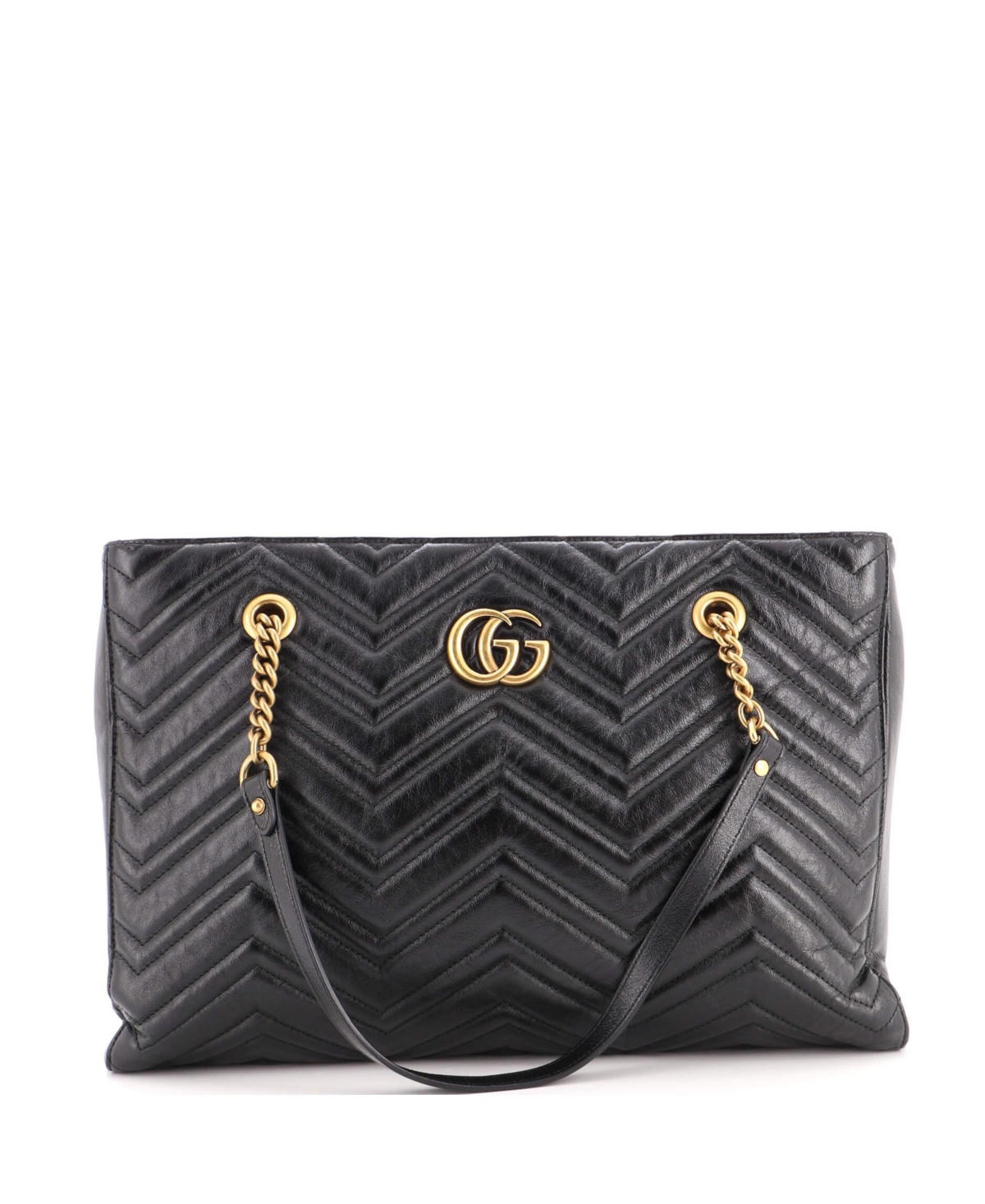 Click here for Pre-Owned Gucci Medium Gg Marmont Zip Tote Matelas... prices