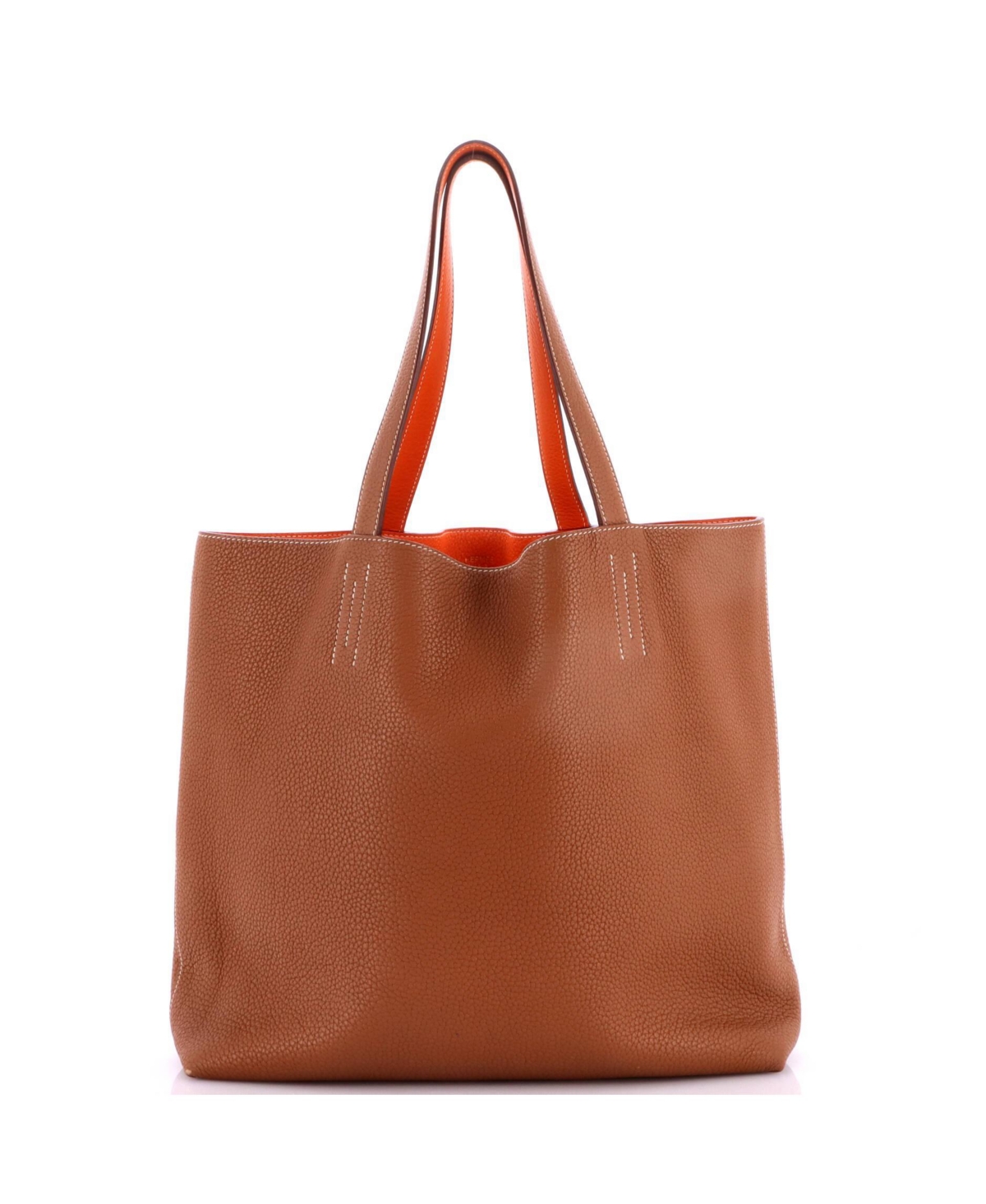 Click here for Pre-Owned Hermes 45 Double Sens Tote Clemence - Br... prices