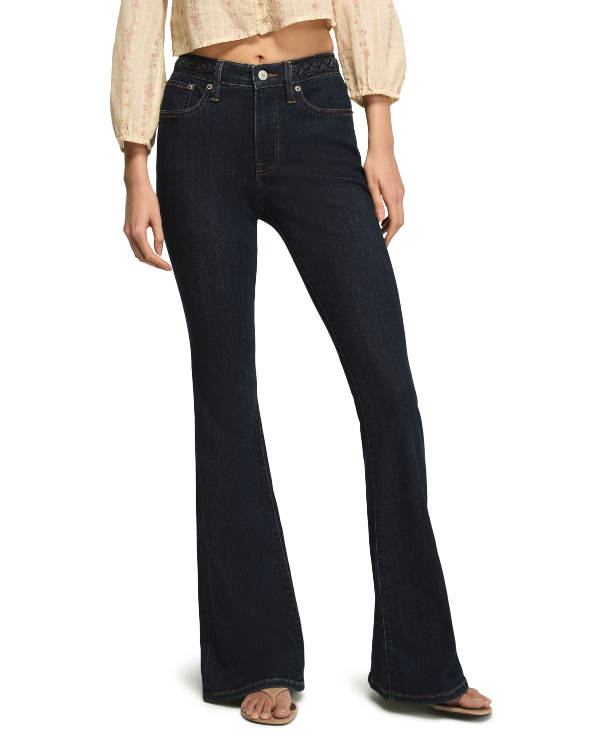 Click here for Lucky Brand Womens Stevie High-Rise Flare Jeans -... prices
