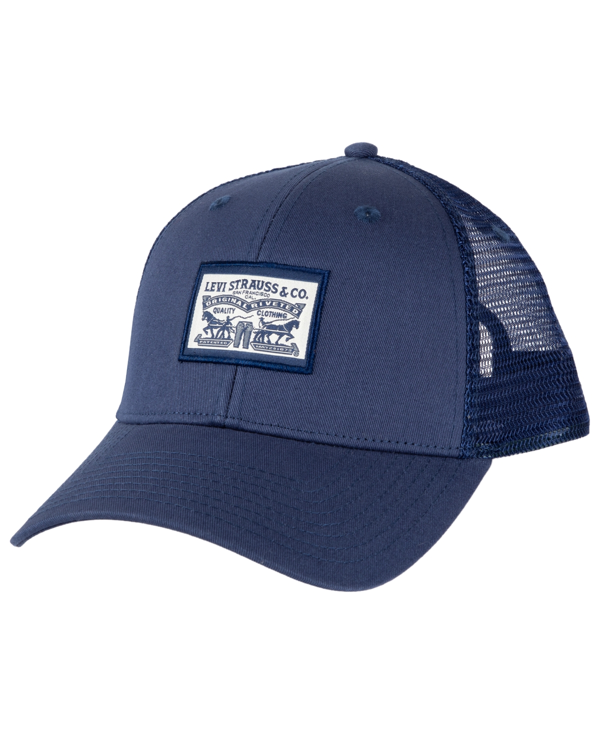 Click here for Levis Mens Double Horse Snapback Trucker Hat - Nav... prices