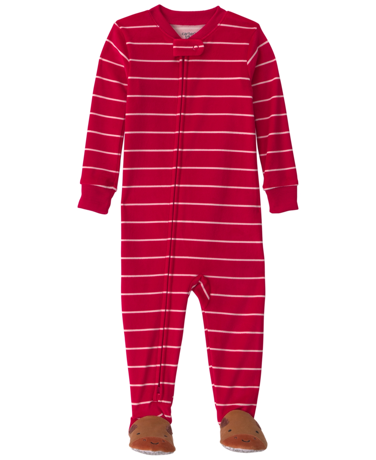 Click here for Carters Baby Boys Moose Striped 2-Way Zip Dream Pl... prices