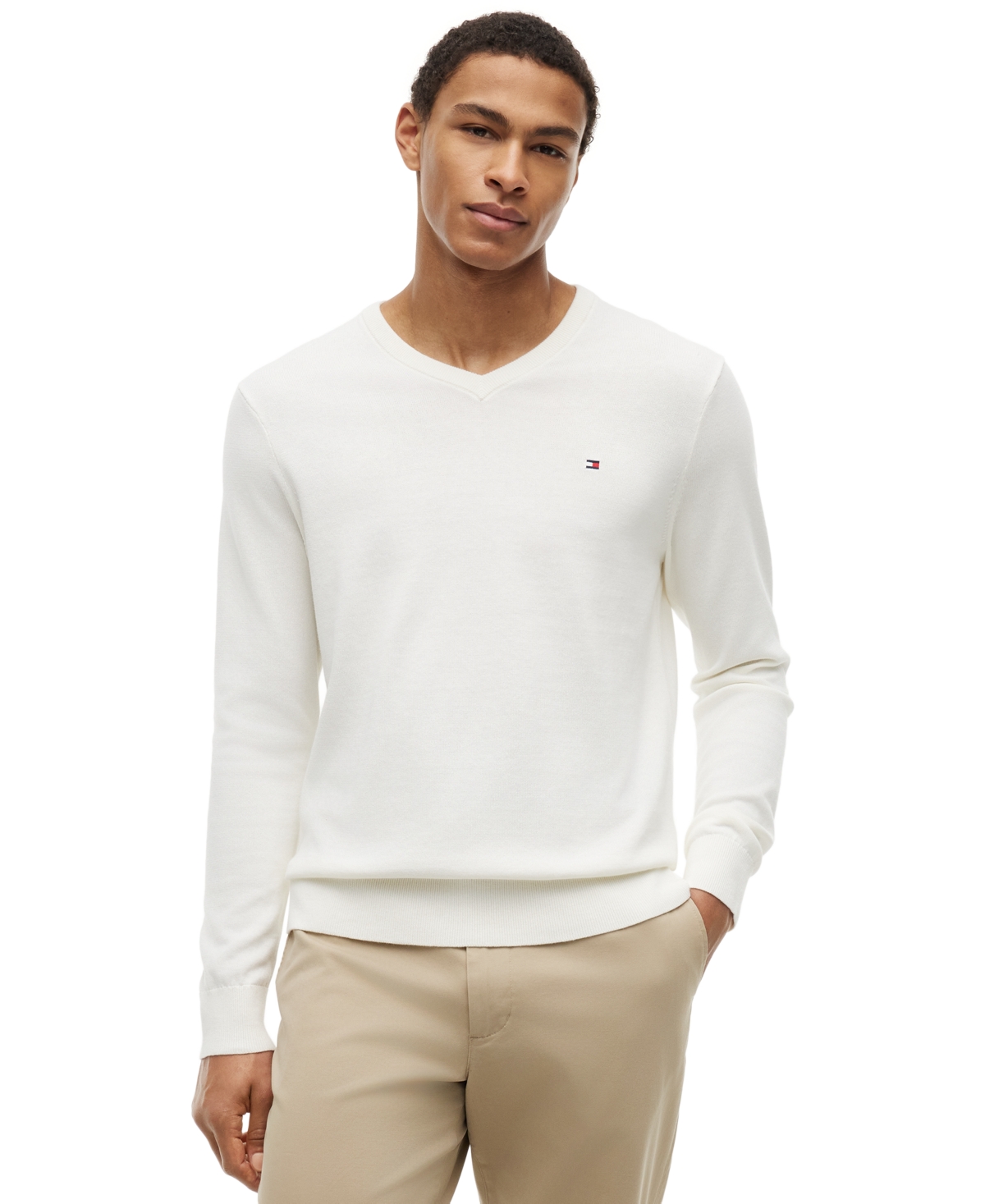 Click here for Tommy Hilfiger Mens Essential Cotton V-Neck Sweate... prices