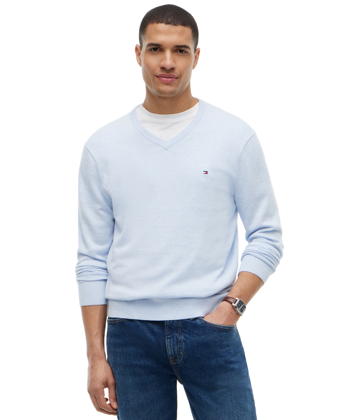 Click here for Tommy Hilfiger Mens Essential Cotton V-Neck Sweate... prices