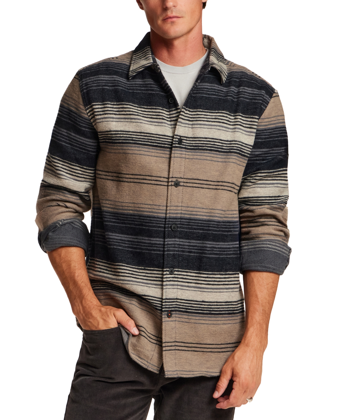 Click here for Weatherproof Vintage Mens Horizontal Stripe Brushe... prices