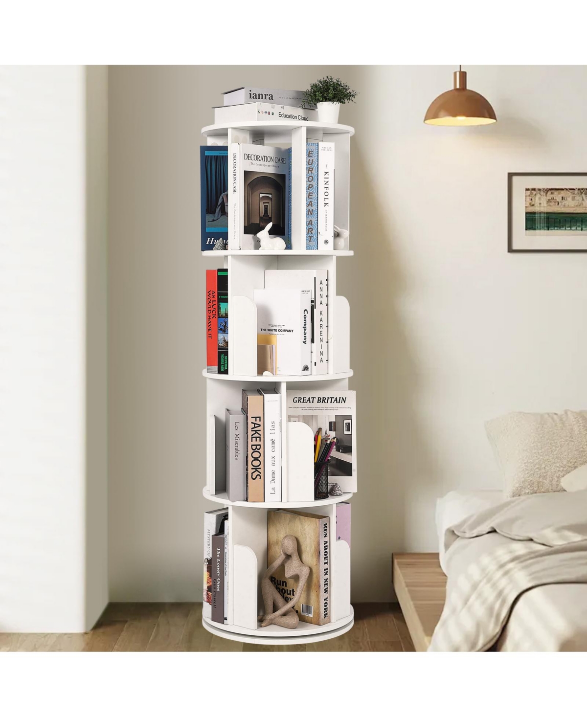 Click here for homfan 52 Inch 4-Tier 360degree(s) Rotating Wood C... prices