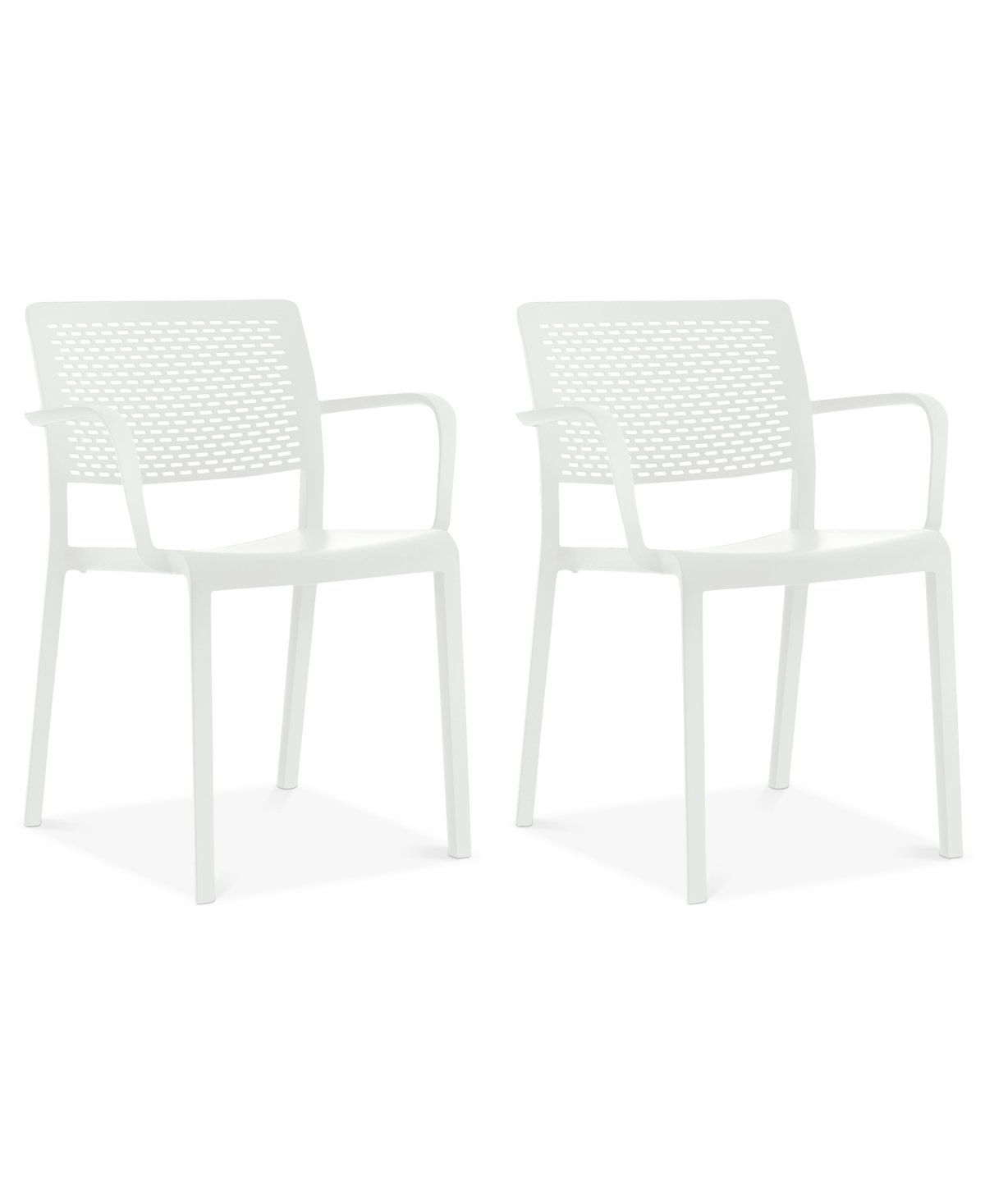 Click here for Trama Set of 2 Indoor/Outdoor Armchairs - White prices