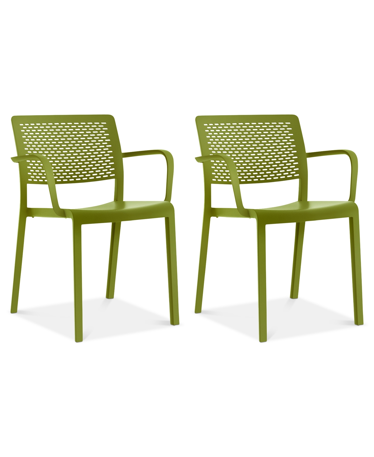 Click here for Trama Set of 2 Indoor/Outdoor Armchairs - Olive Gr... prices