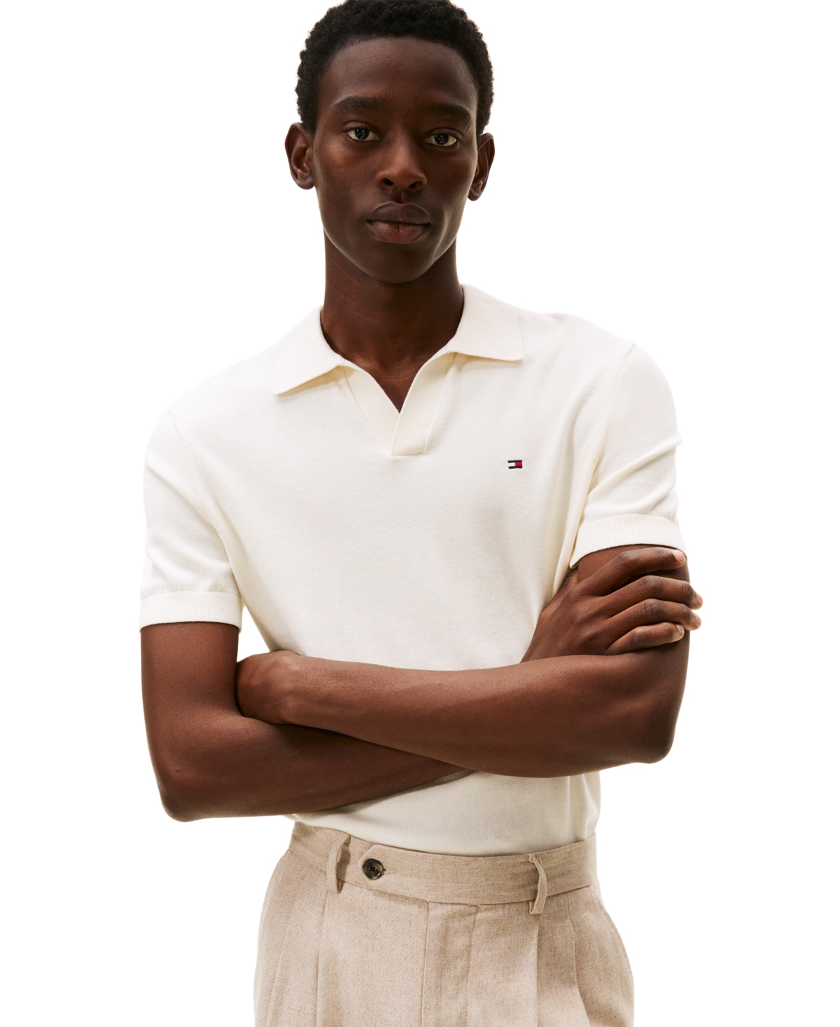 Click here for Tommy Hilfiger Mens Essential Cotton Johhny Collar... prices
