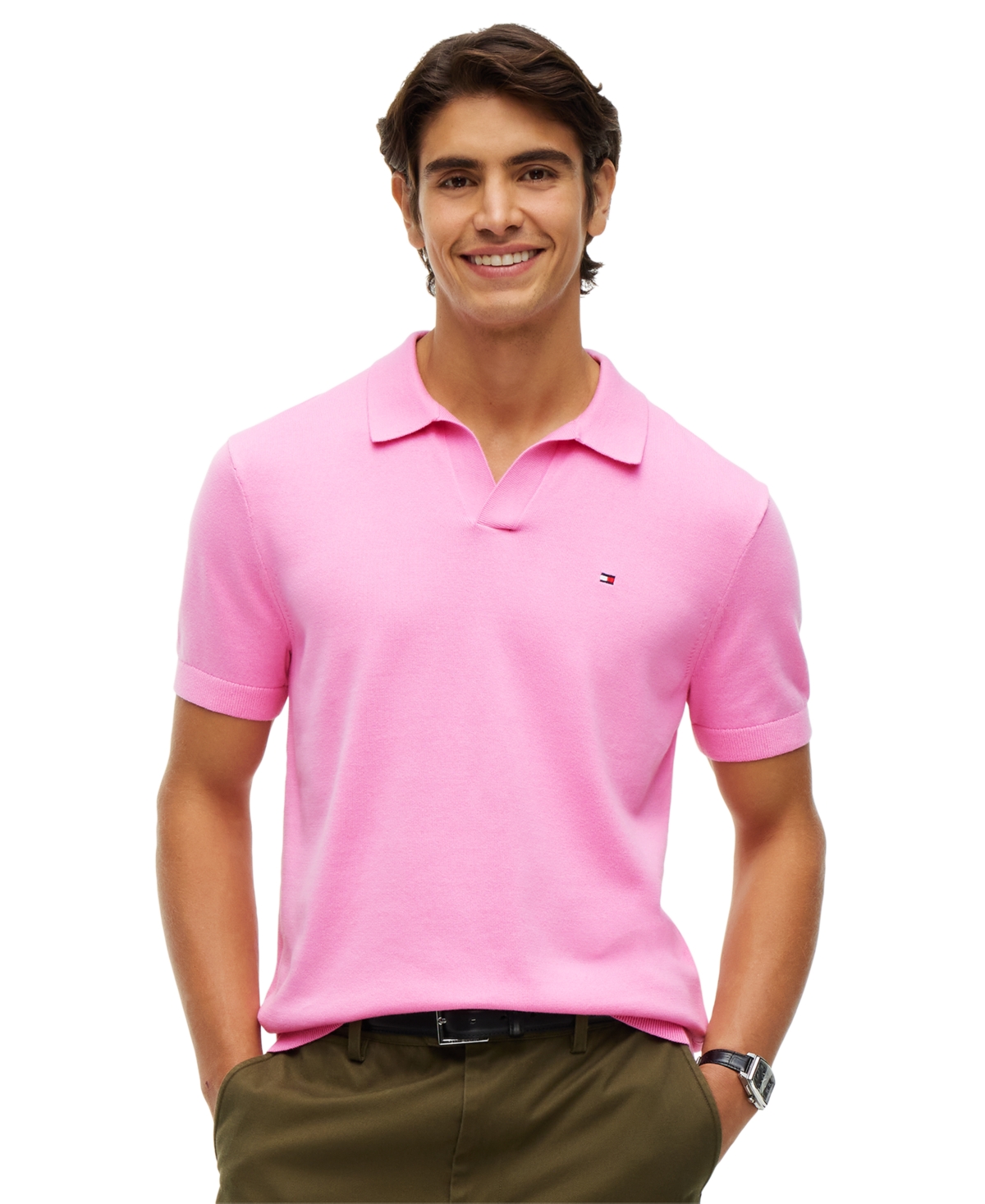 Click here for Tommy Hilfiger Mens Essential Cotton Johhny Collar... prices