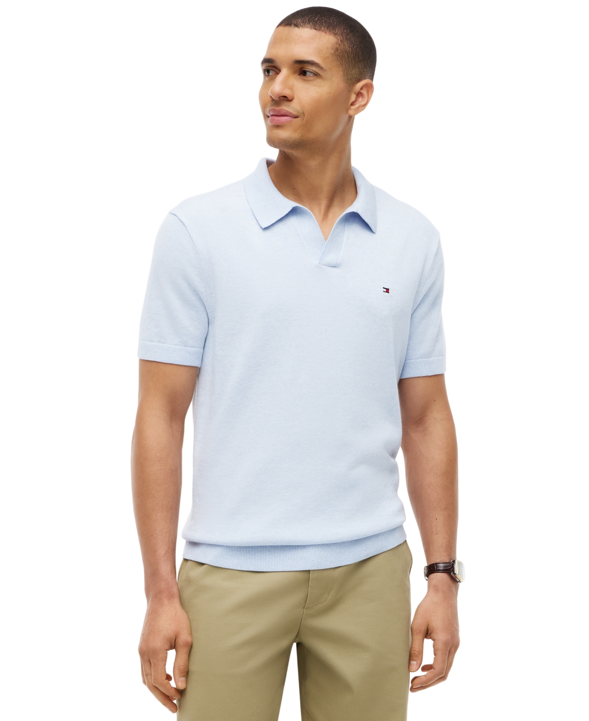 Click here for Tommy Hilfiger Mens Essential Cotton Johhny Collar... prices