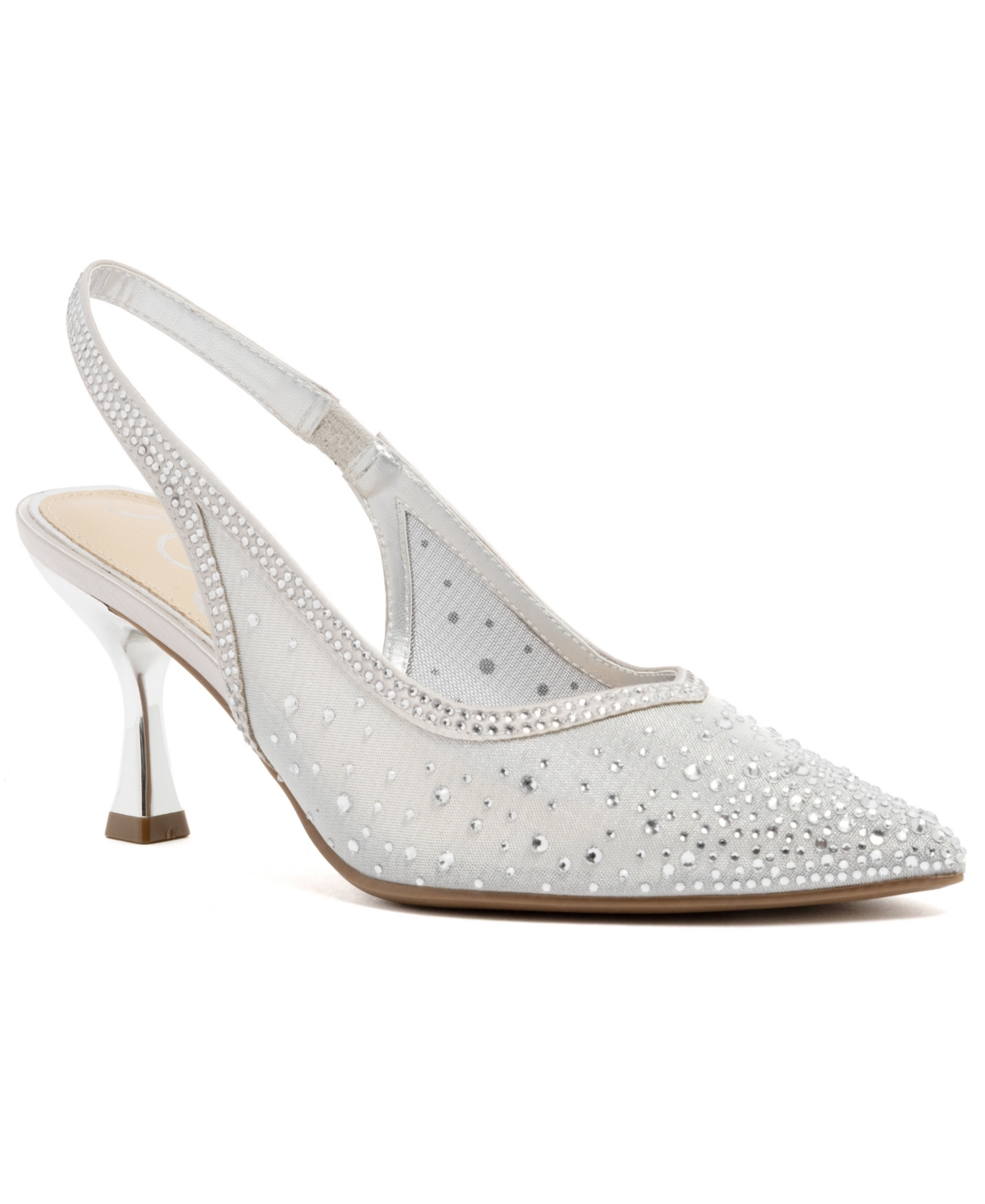 Click here for Sugar Womens Daalila Bling Satin Mesh Kitten Heel... prices