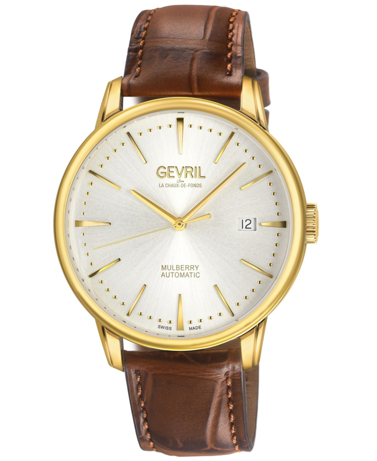Click here for Gevril Mens Swiss Made Mulberry Swiss Automatic It... prices